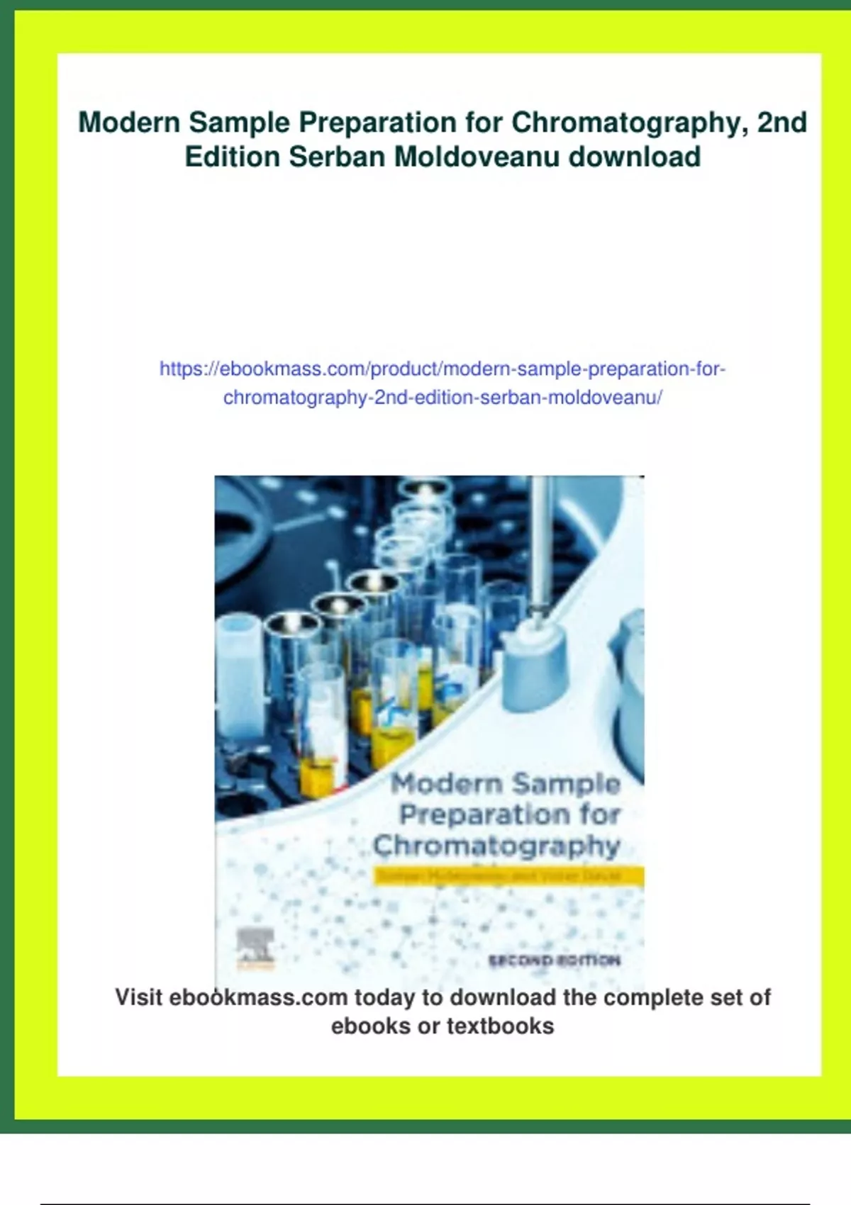Summary Modern Sample Preparation for Chromatography, 2nd Edition ...
