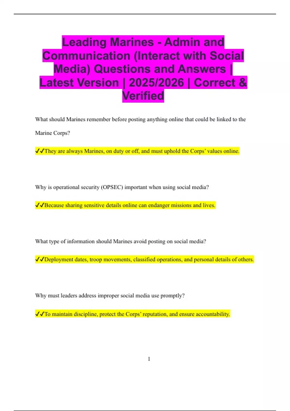 Leading Marines - Admin and Communication (Interact with Social Media ...