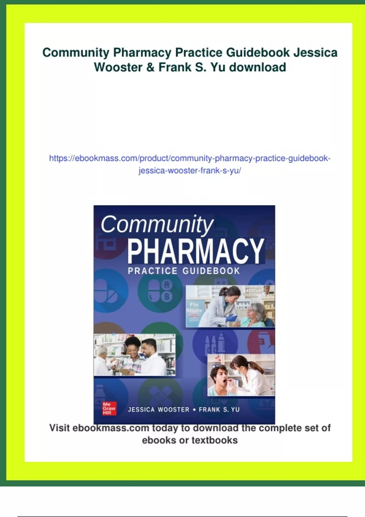 Summary Community Pharmacy Practice Guidebook Jessica Wooster & Frank S. Yu - Instant Download ...