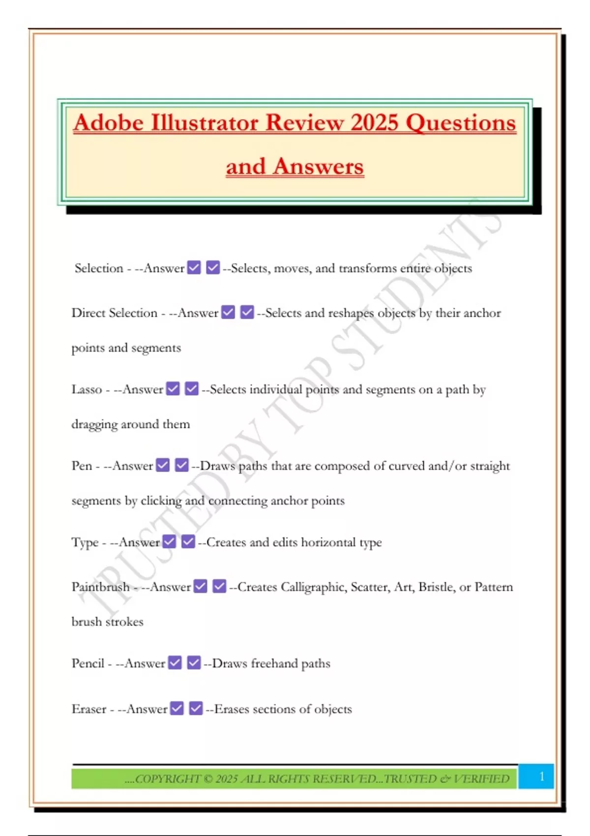 Adobe Illustrator Review 2025 Questions and Answers - Adobe Illustrator ...