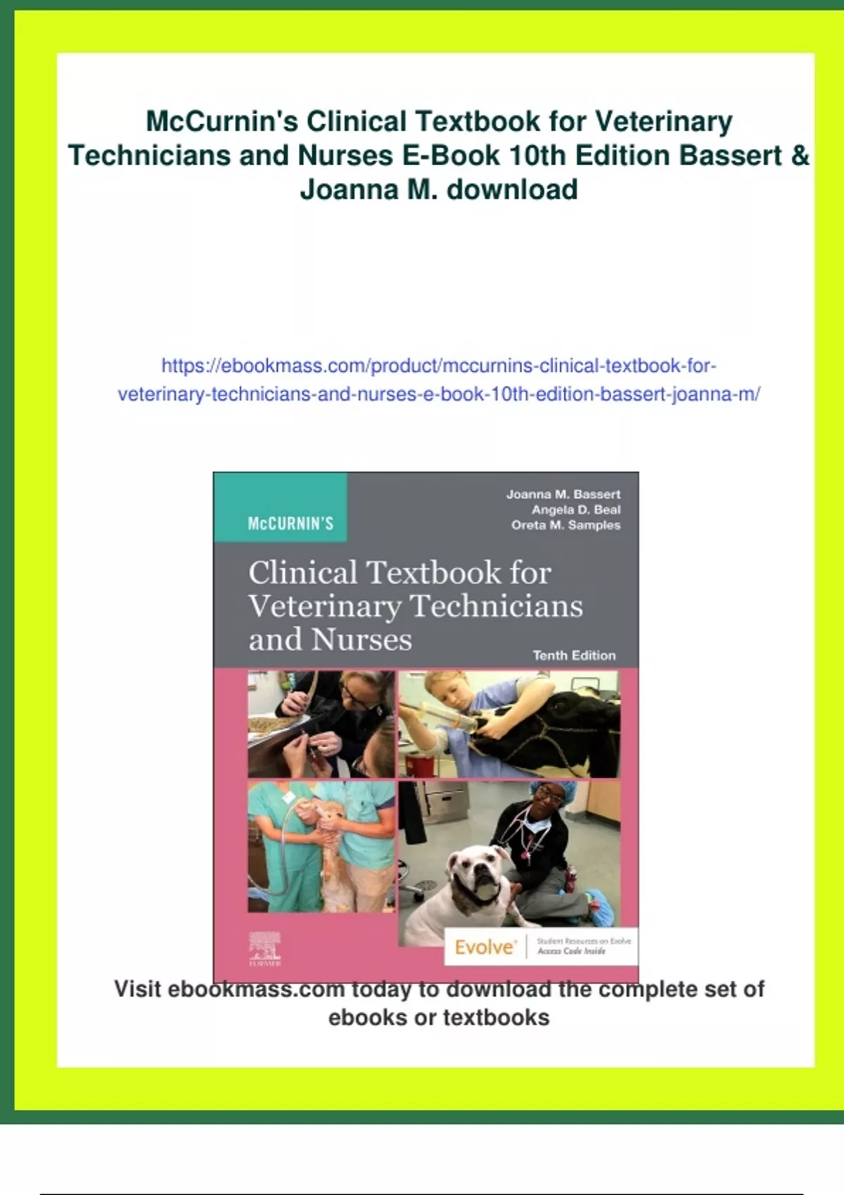 Summary McCurnin's Clinical Textbook for Veterinary Technicians and ...