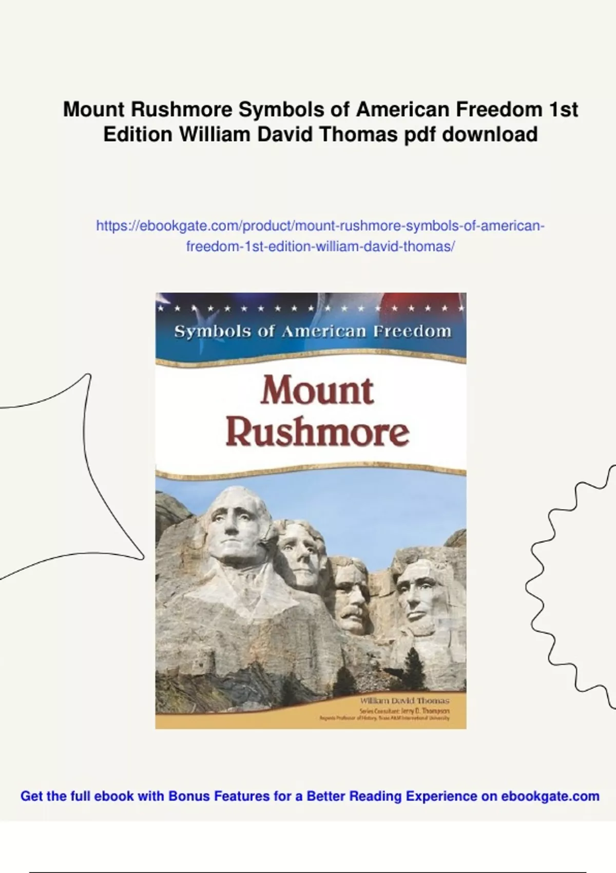 Summary Mount Rushmore Symbols of American Freedom 1st Edition William ...