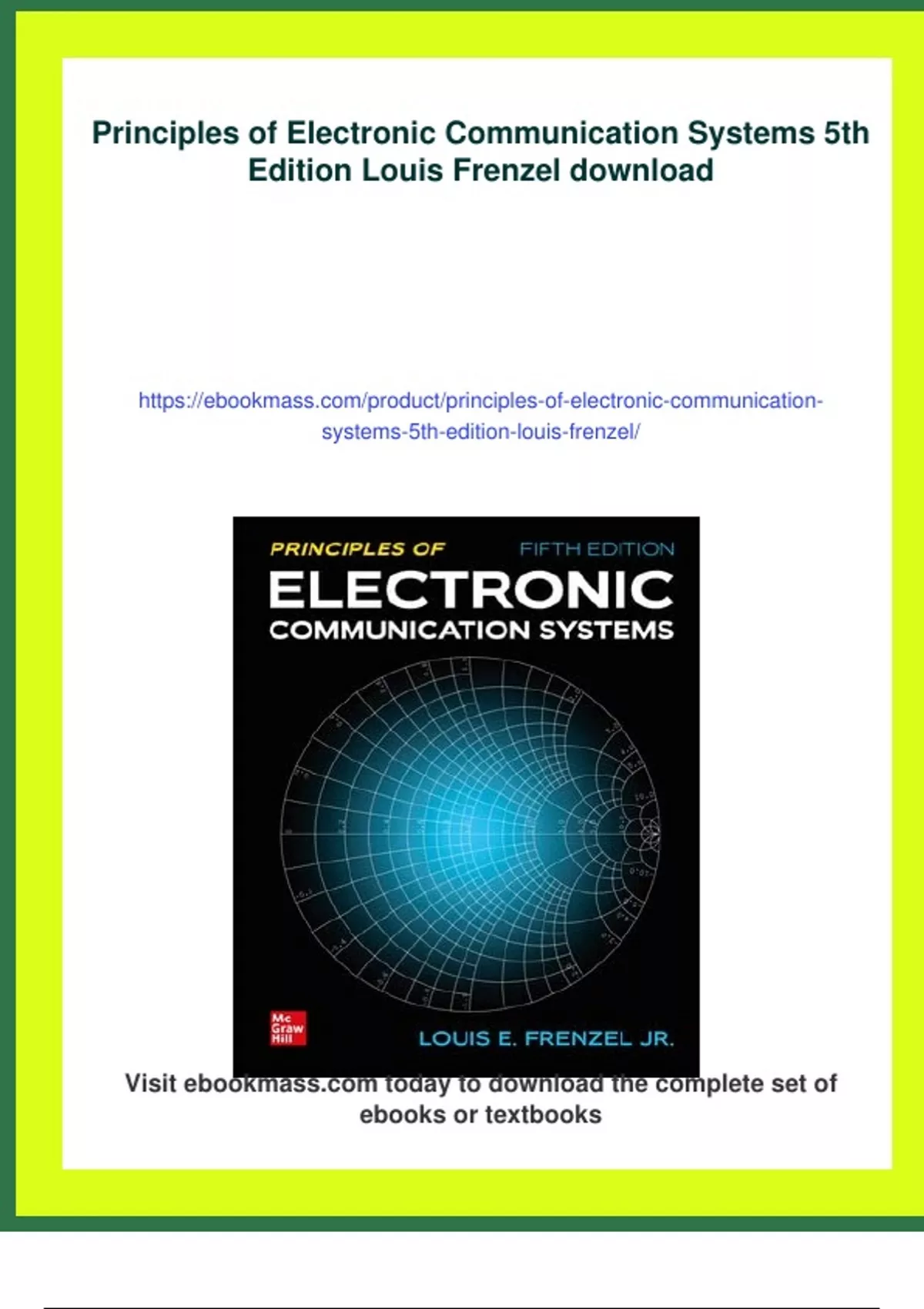Summary Principles of Electronic Communication Systems 5th Edition ...