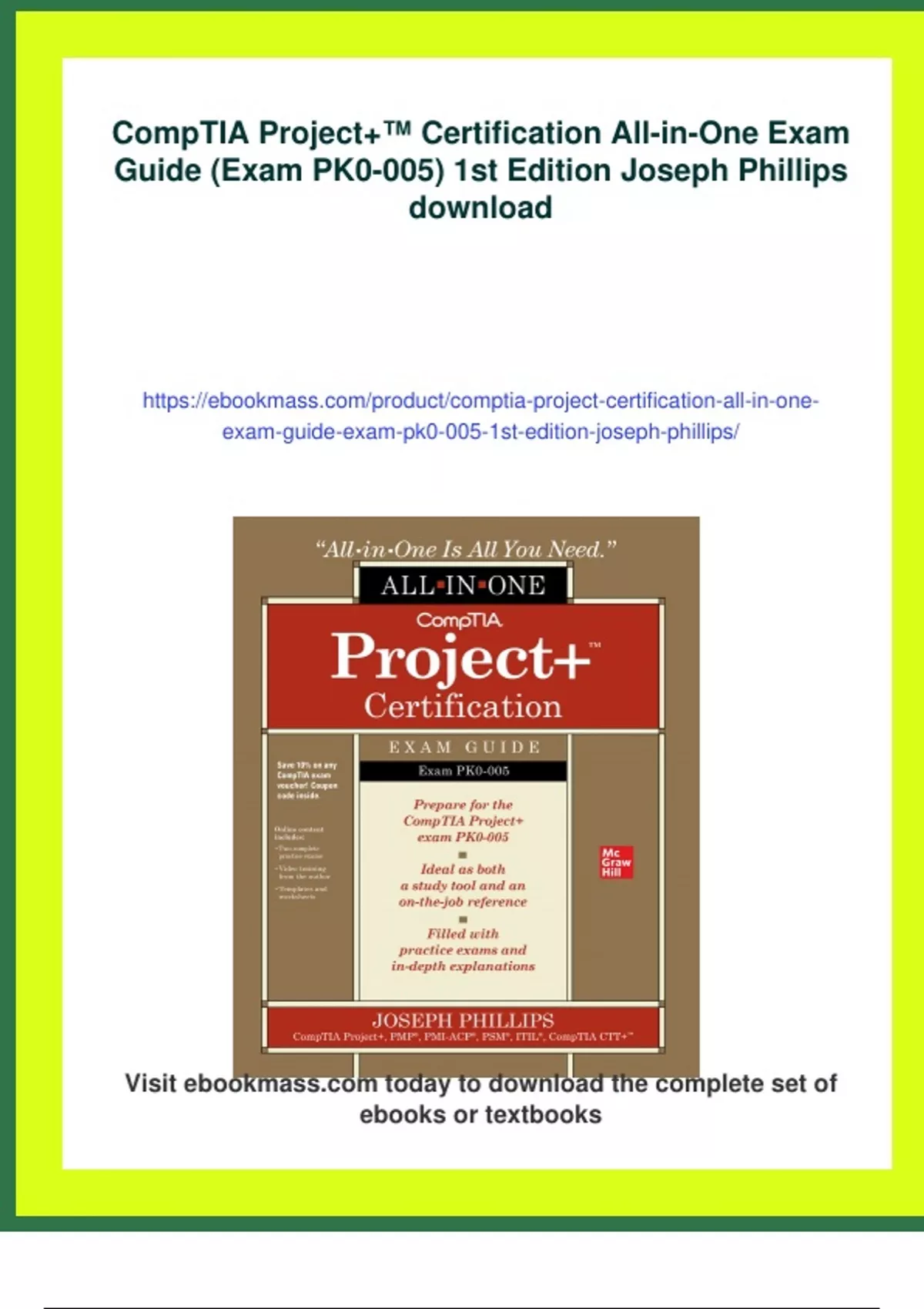 Summary CompTIA Project+™ Certification All-in-One Exam Guide (Exam PK0 ...