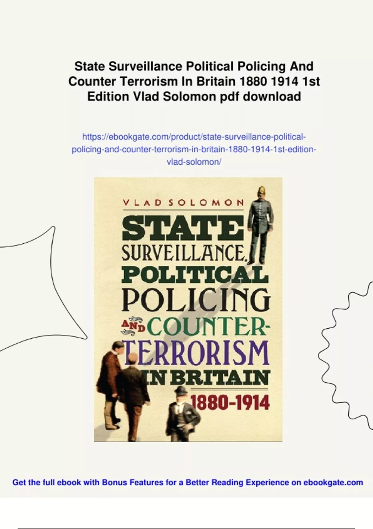 Summary State Surveillance Political Policing And Counter Terrorism In ...