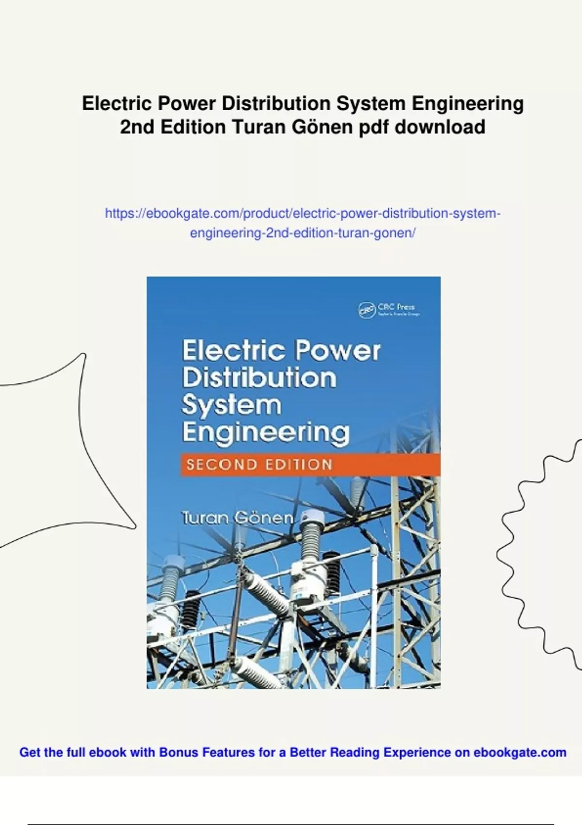 Summary Electric Power Distribution System Engineering 2nd Edition ...