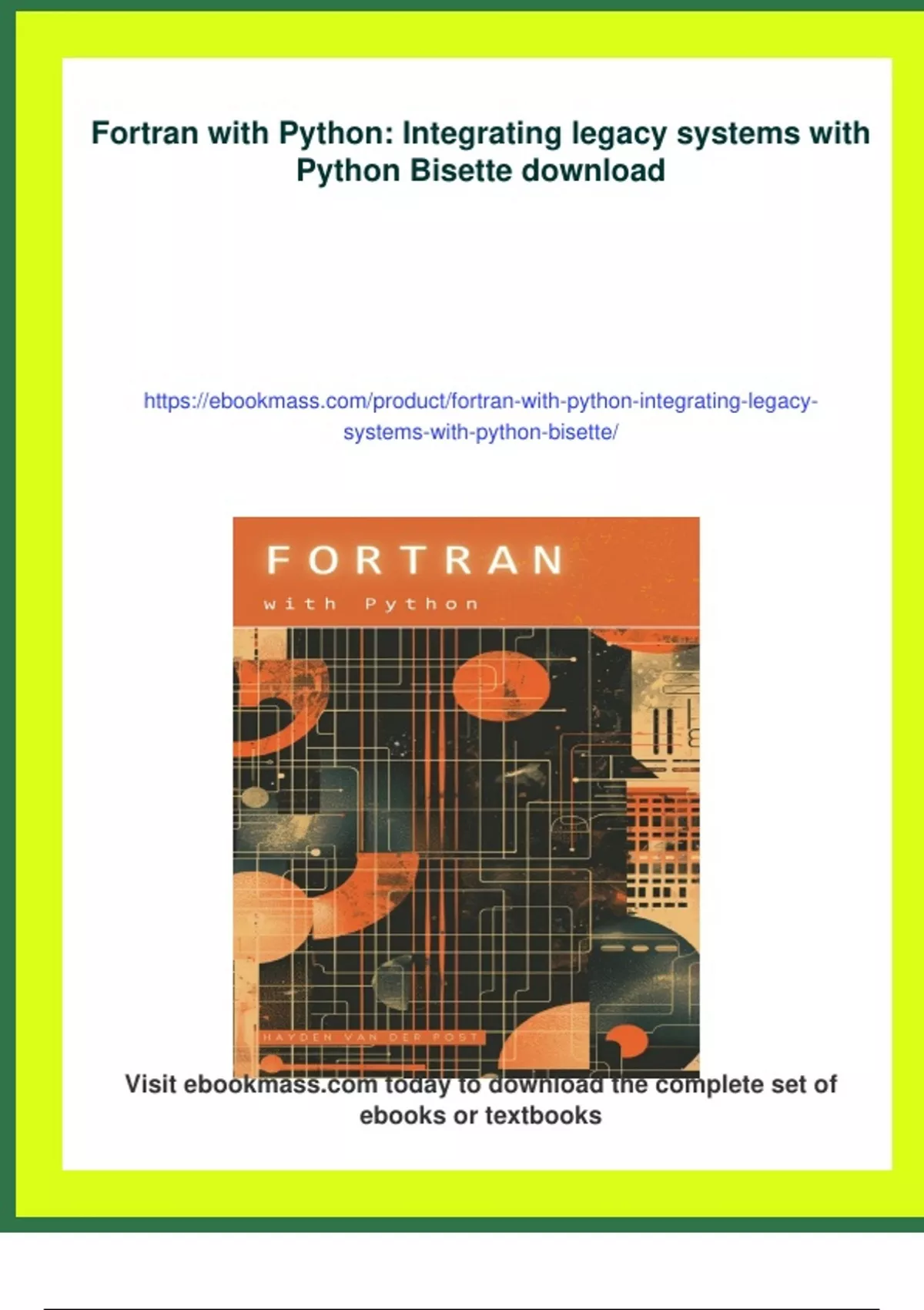 Summary Fortran with Python: Integrating legacy systems with Python Bisette - PDF Download ...