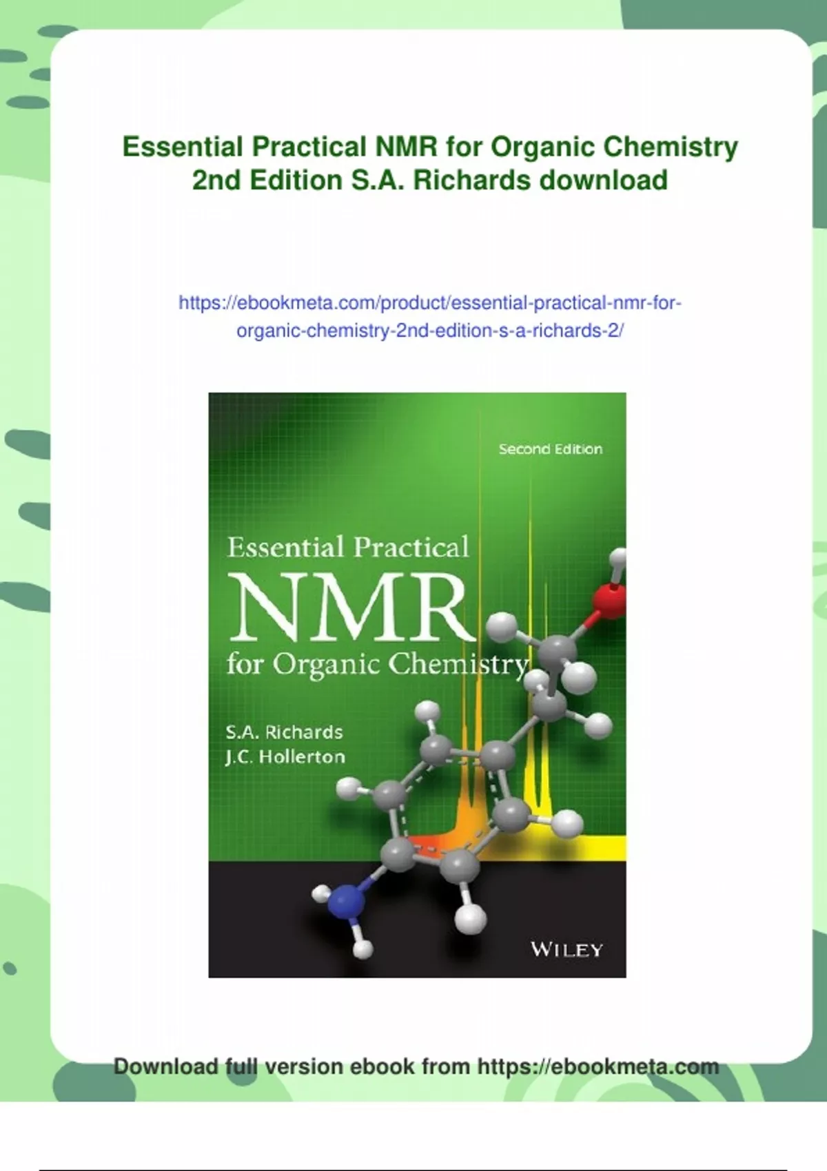 Summary Essential Practical NMR for Organic Chemistry 2nd Edition S.A ...