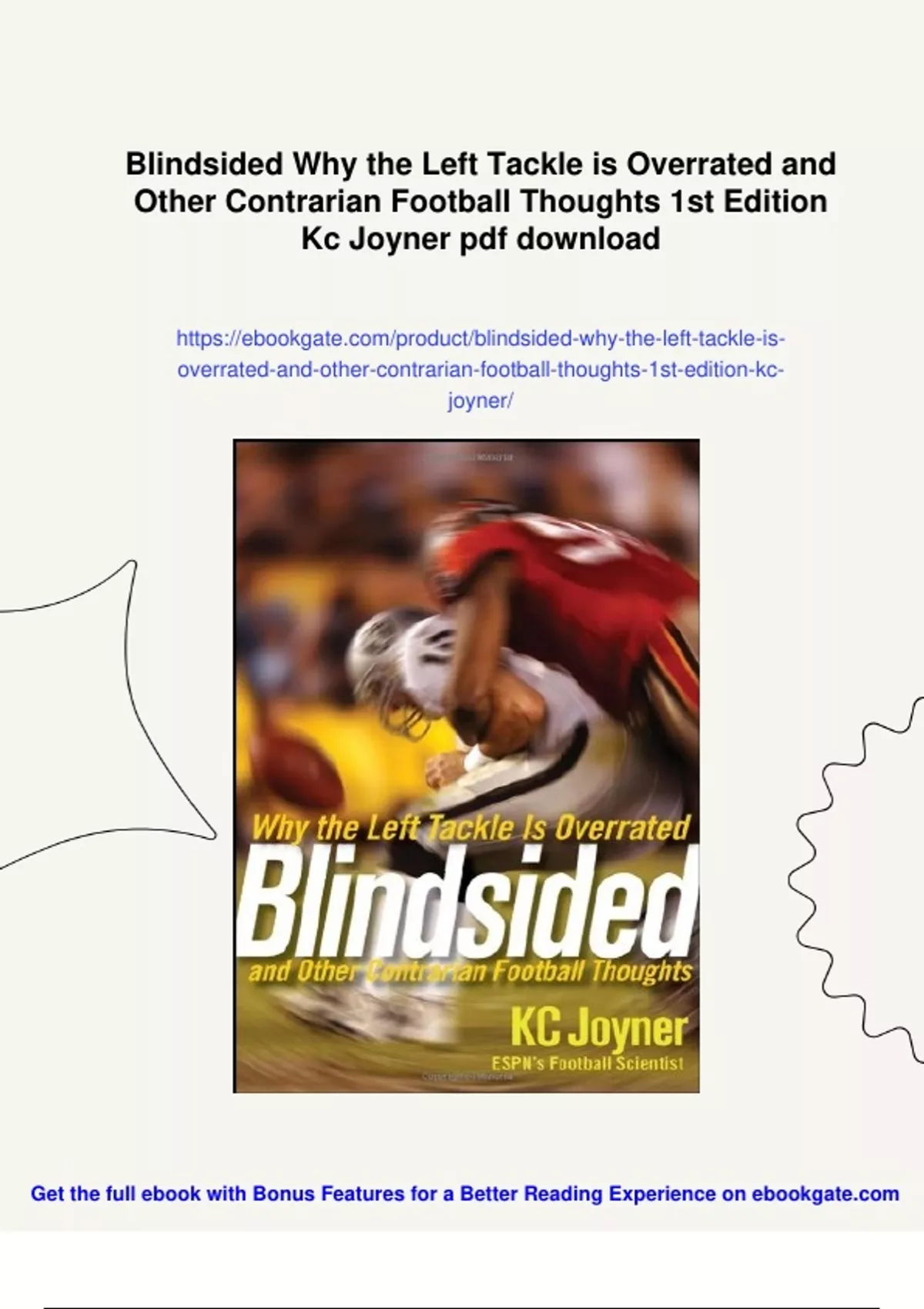 Summary Blindsided Why the Left Tackle is Overrated and Other ...