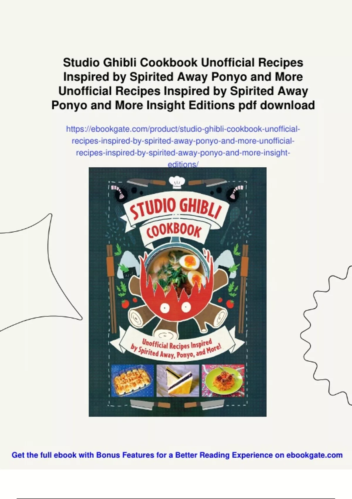 Summary Studio Ghibli Cookbook Unofficial Recipes Inspired by Spirited ...