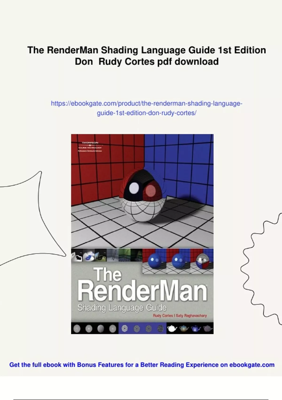Summary The RenderMan Shading Language Guide 1st Edition Don Rudy ...