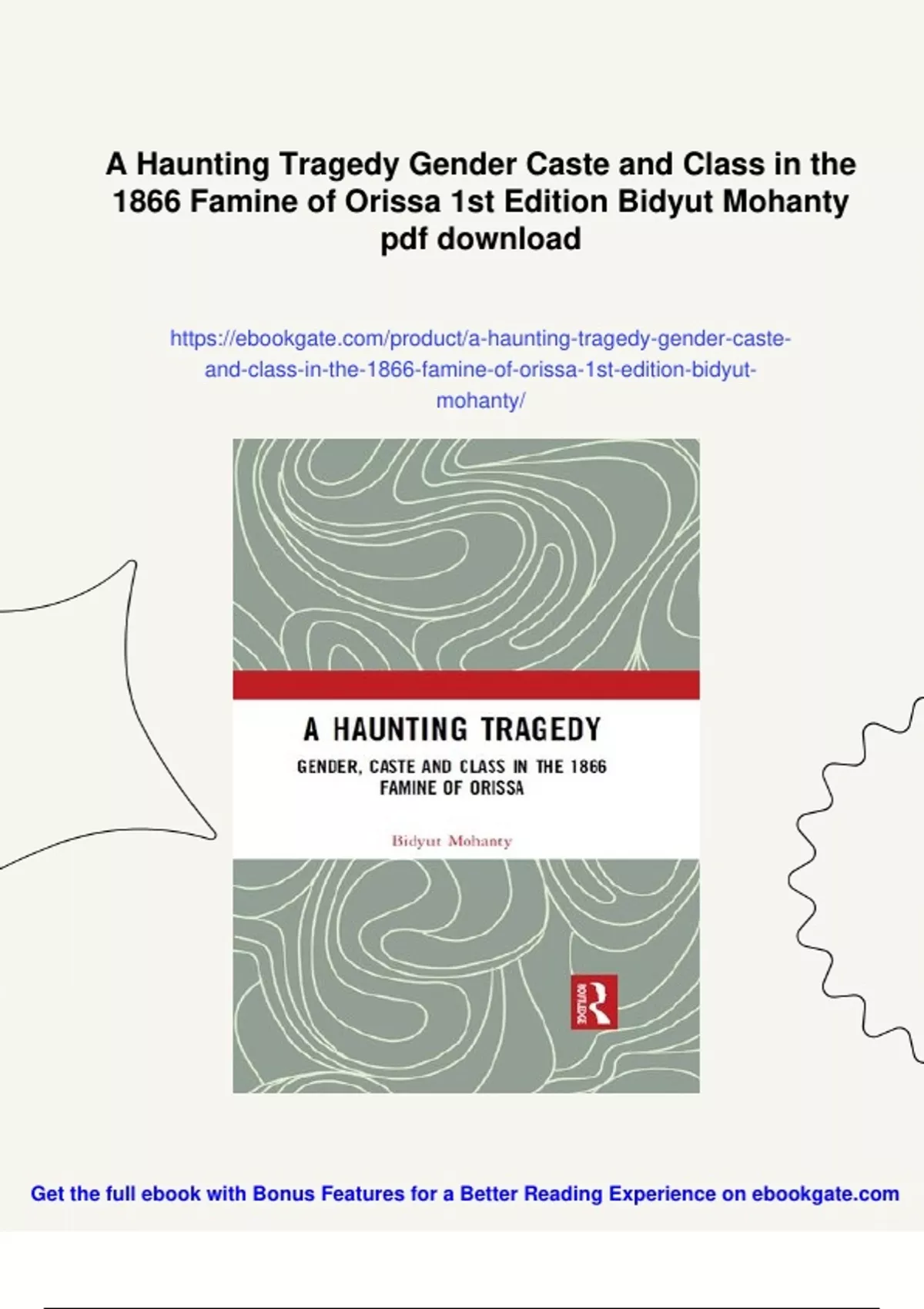 Summary A Haunting Tragedy Gender Caste and Class in the 1866 Famine of ...