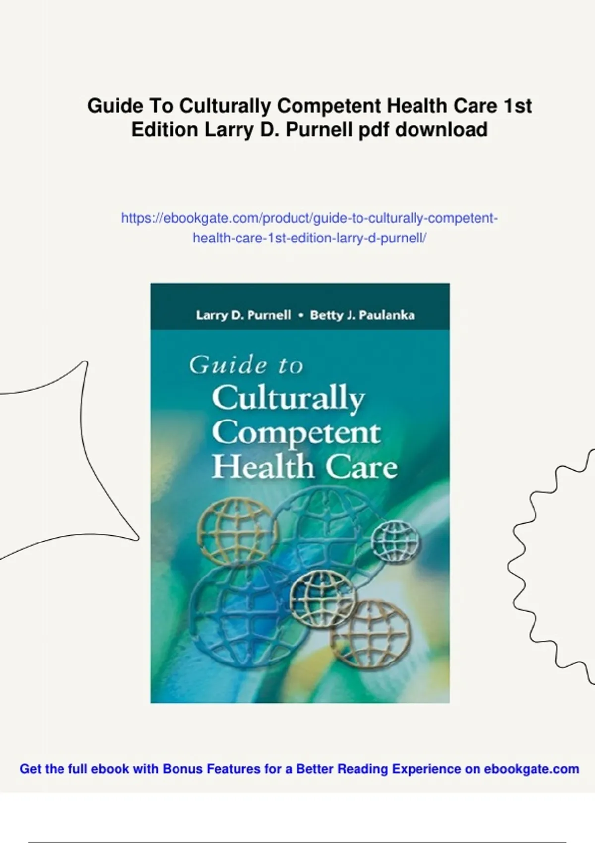 Summary Guide To Culturally Competent Health Care 1st Edition Larry D ...