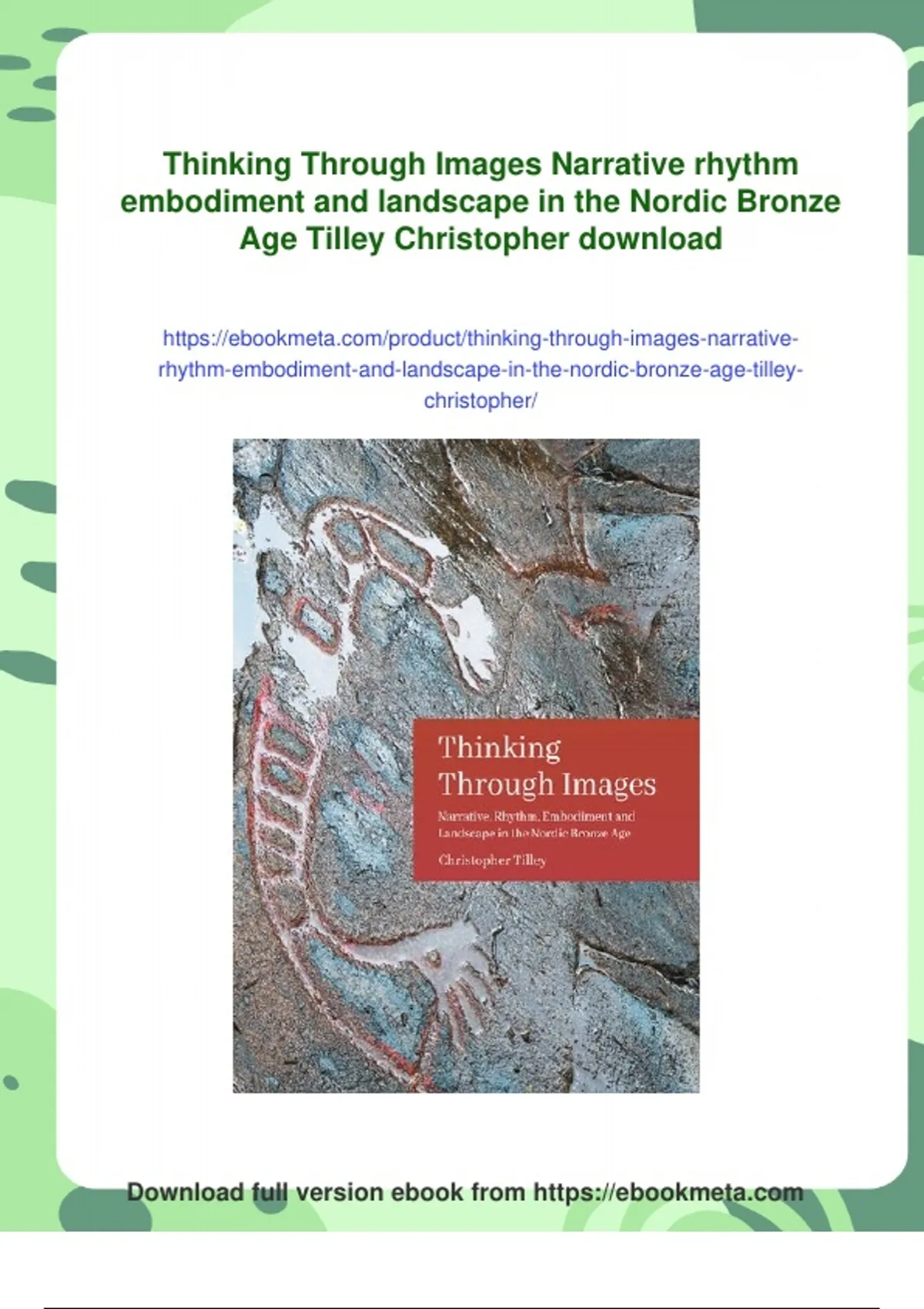 Summary Thinking Through Images Narrative rhythm embodiment and ...
