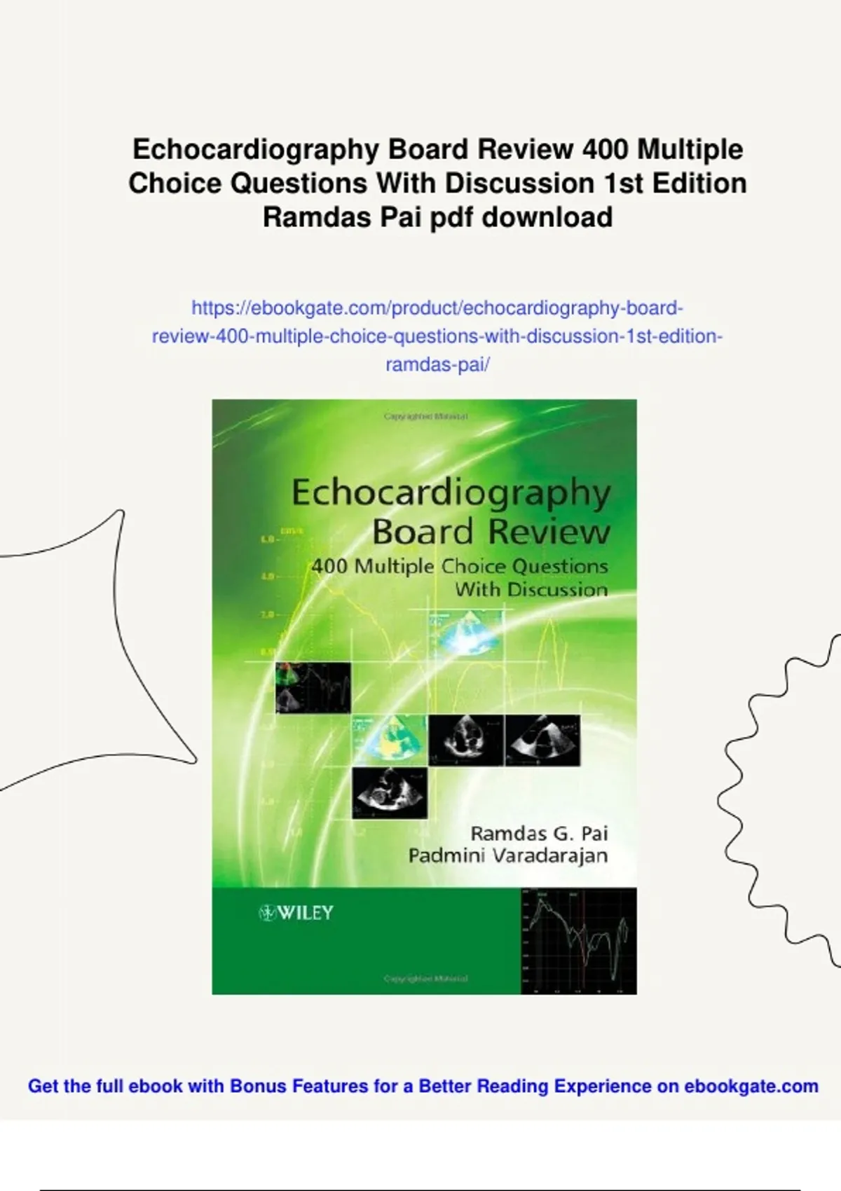 Summary Echocardiography Board Review 400 Multiple Choice Questions ...