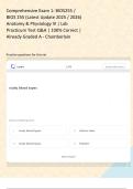 Comprehensive Exam 1: BIOS255 / BIOS 255 (Latest Update 2025 / 2026 ...