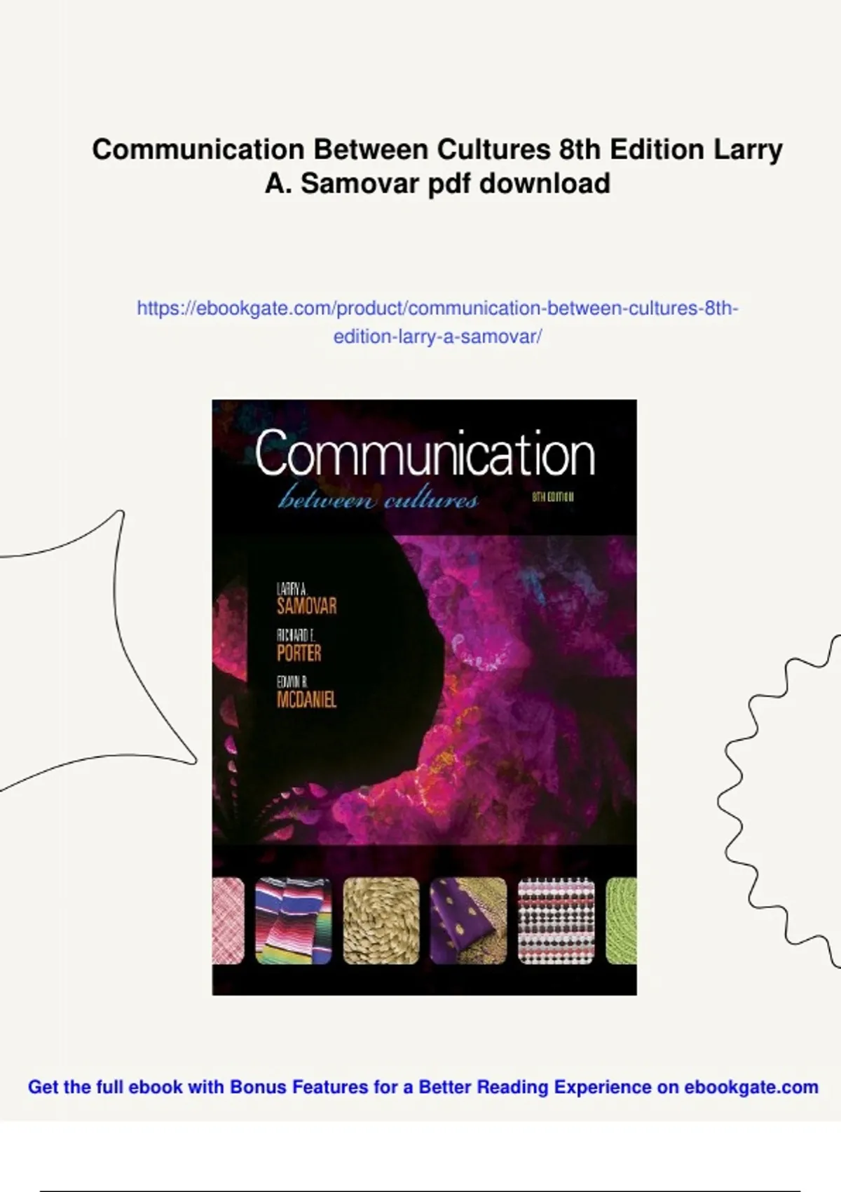 Summary Communication Between Cultures 8th Edition Larry A. Samovar ...