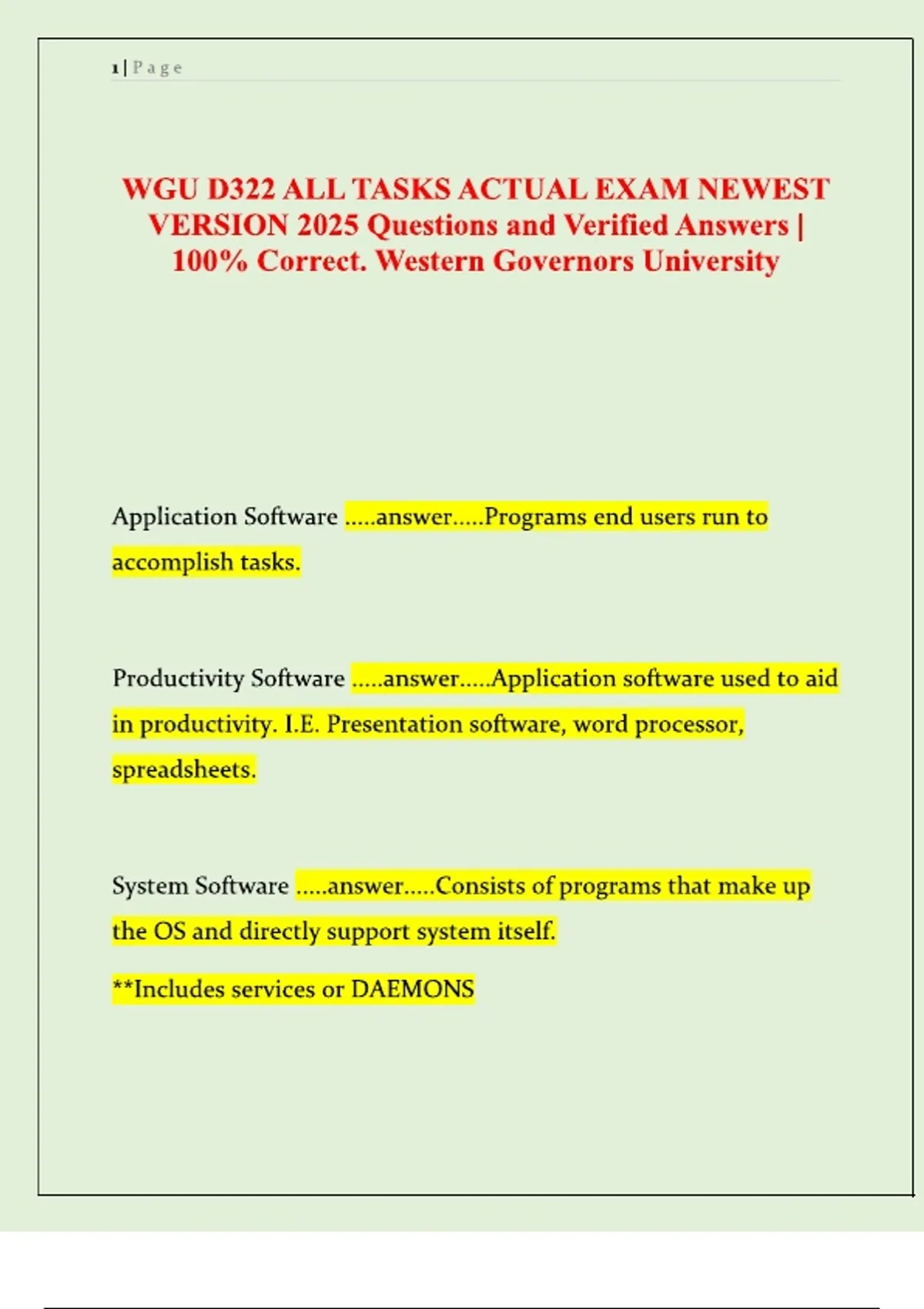 WGU D322 Introduction to IT (2025) comprehensive questions and verified ...