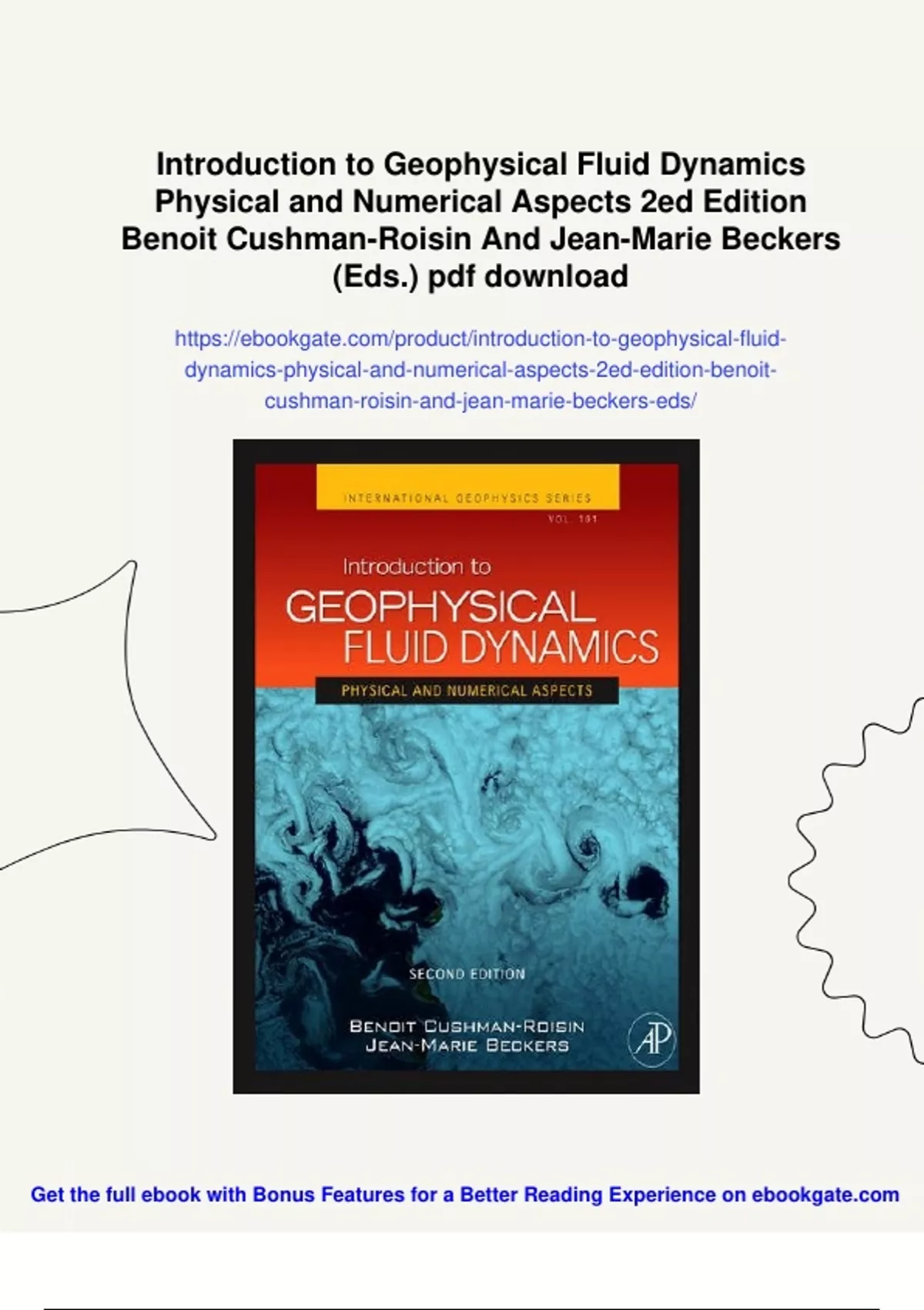 Summary Introduction to Geophysical Fluid Dynamics Physical and ...