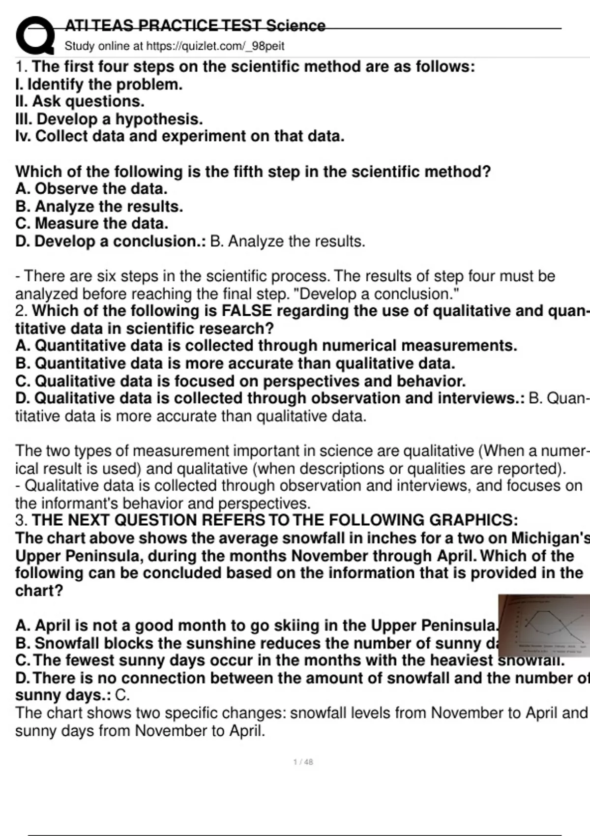 ATI TEAS PRACTICE TEST Science - ATI TEAS - Stuvia UK