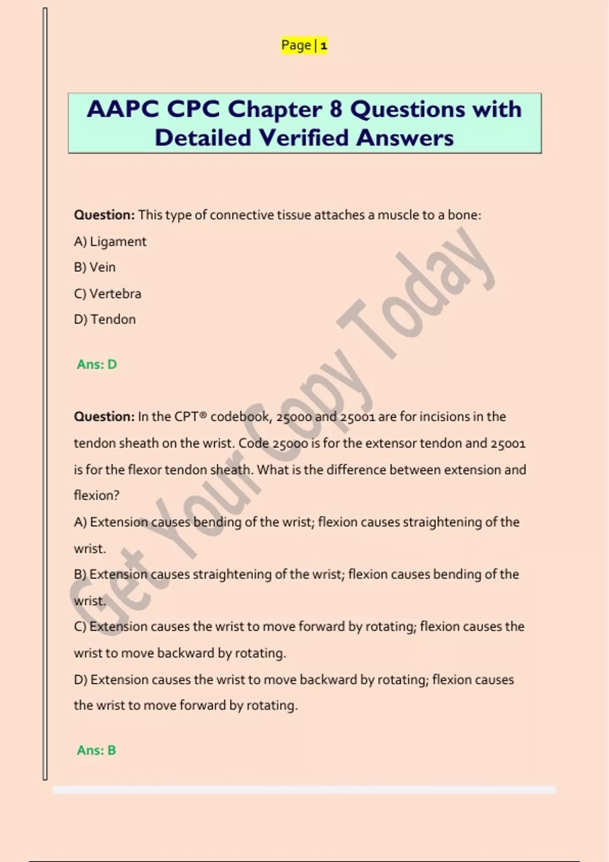 AAPC CPC Chapter 8 Questions with Detailed Verified Answers - AAPC CPC ...