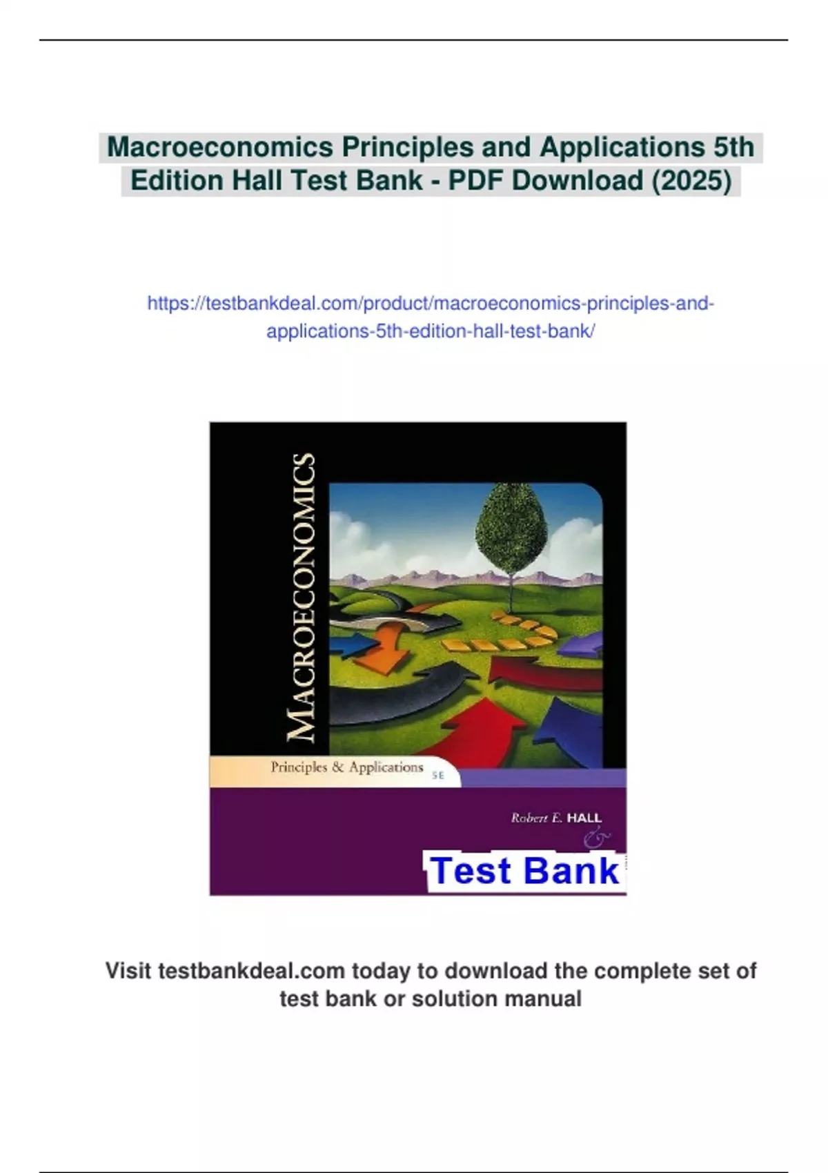 Summary Macroeconomics Principles and Applications 5th Edition Hall ...