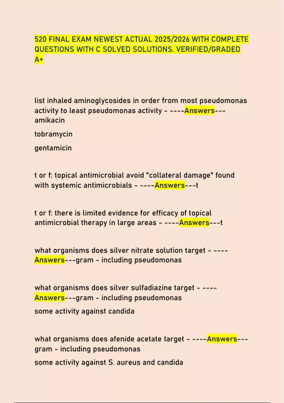 520 FINAL EXAM NEWEST ACTUAL 2025/2026 WITH COMPLETE QUESTIONS WITH C ...