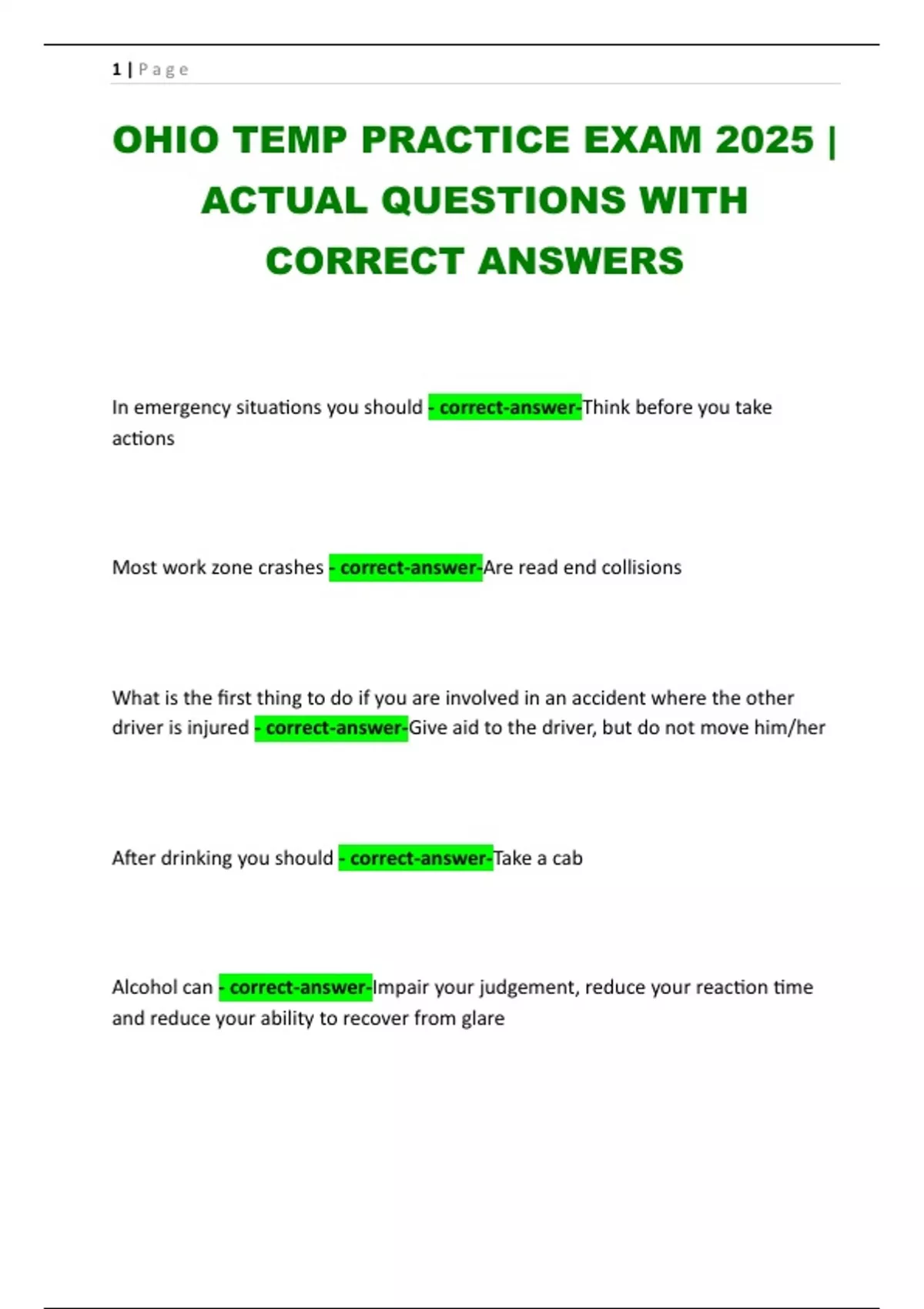 OHIO TEMP PRACTICE EXAM 2025 | ACTUAL QUESTIONS WITH CORRECT ANSWERS ...