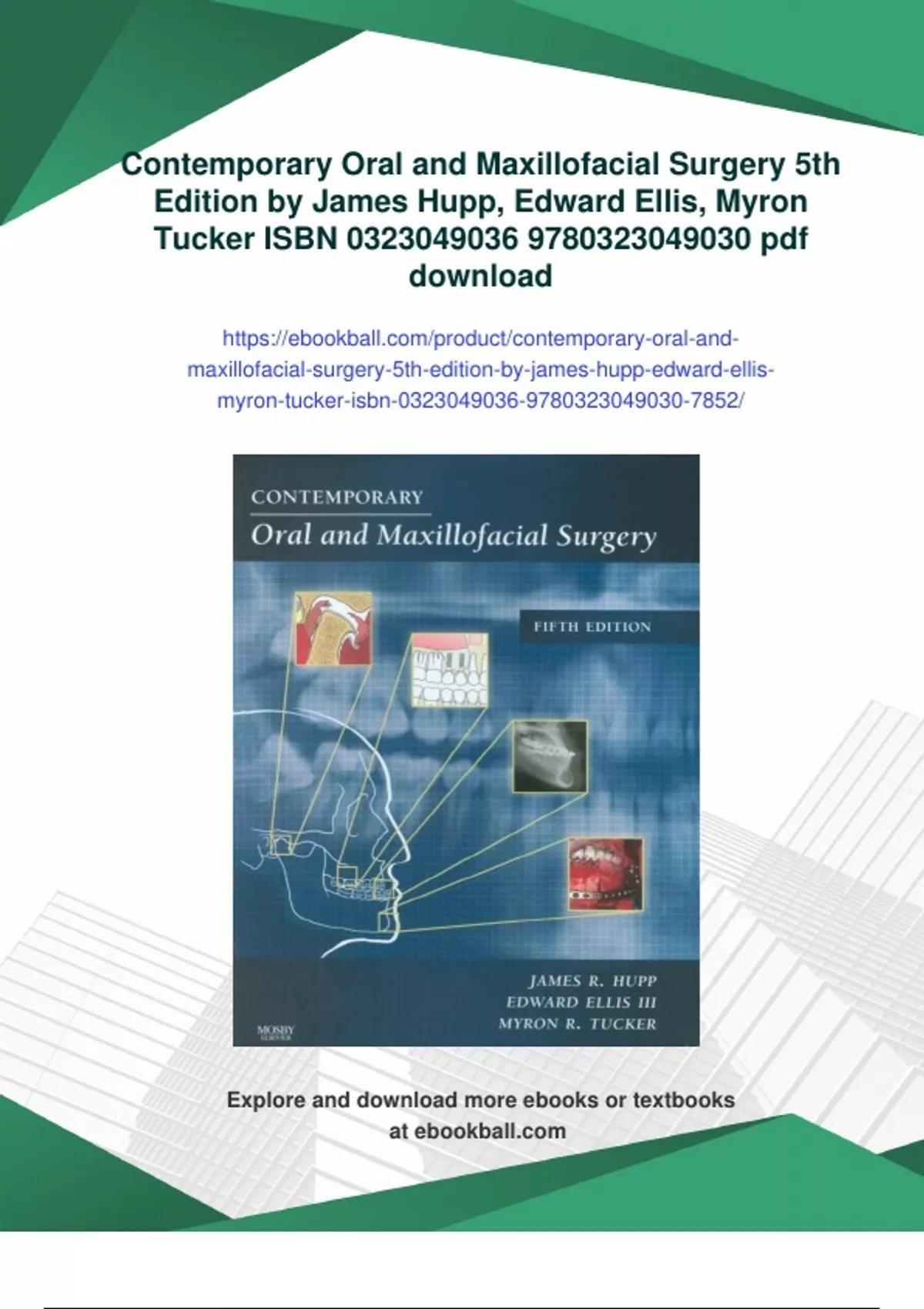 Summary Contemporary Oral and Maxillofacial Surgery 5th Edition by ...