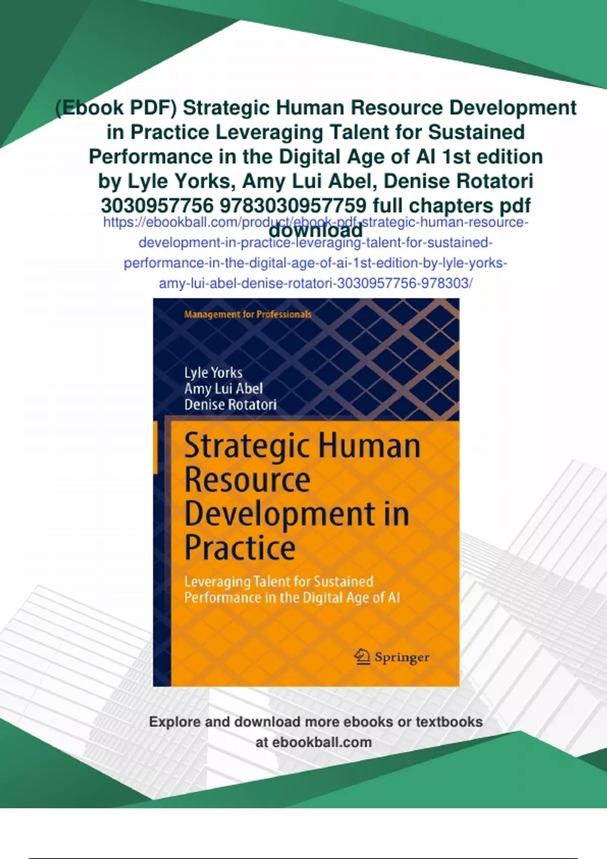 Summary (Ebook PDF) Strategic Human Resource Development in Practice ...
