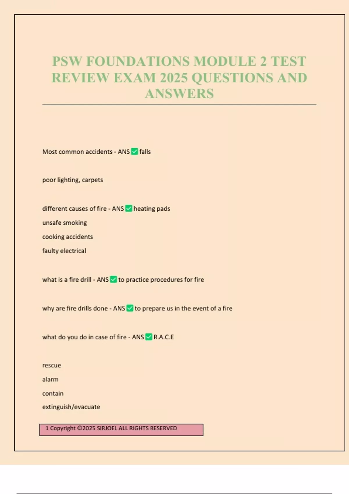 PSW FOUNDATIONS MODULE 2 TEST REVIEW EXAM 2025 QUESTIONS AND ANSWERS ...