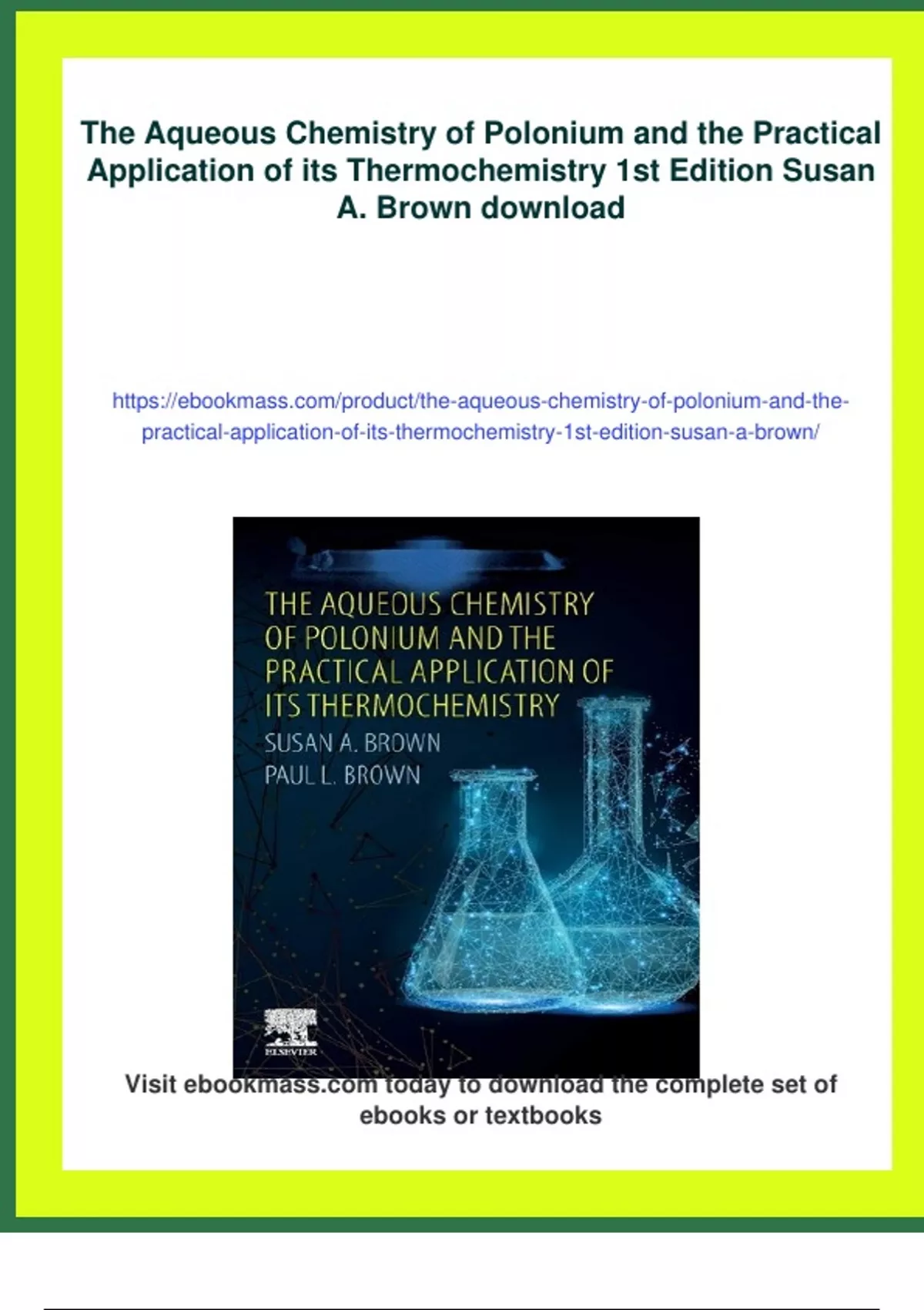 Summary The Aqueous Chemistry of Polonium and the Practical Application ...