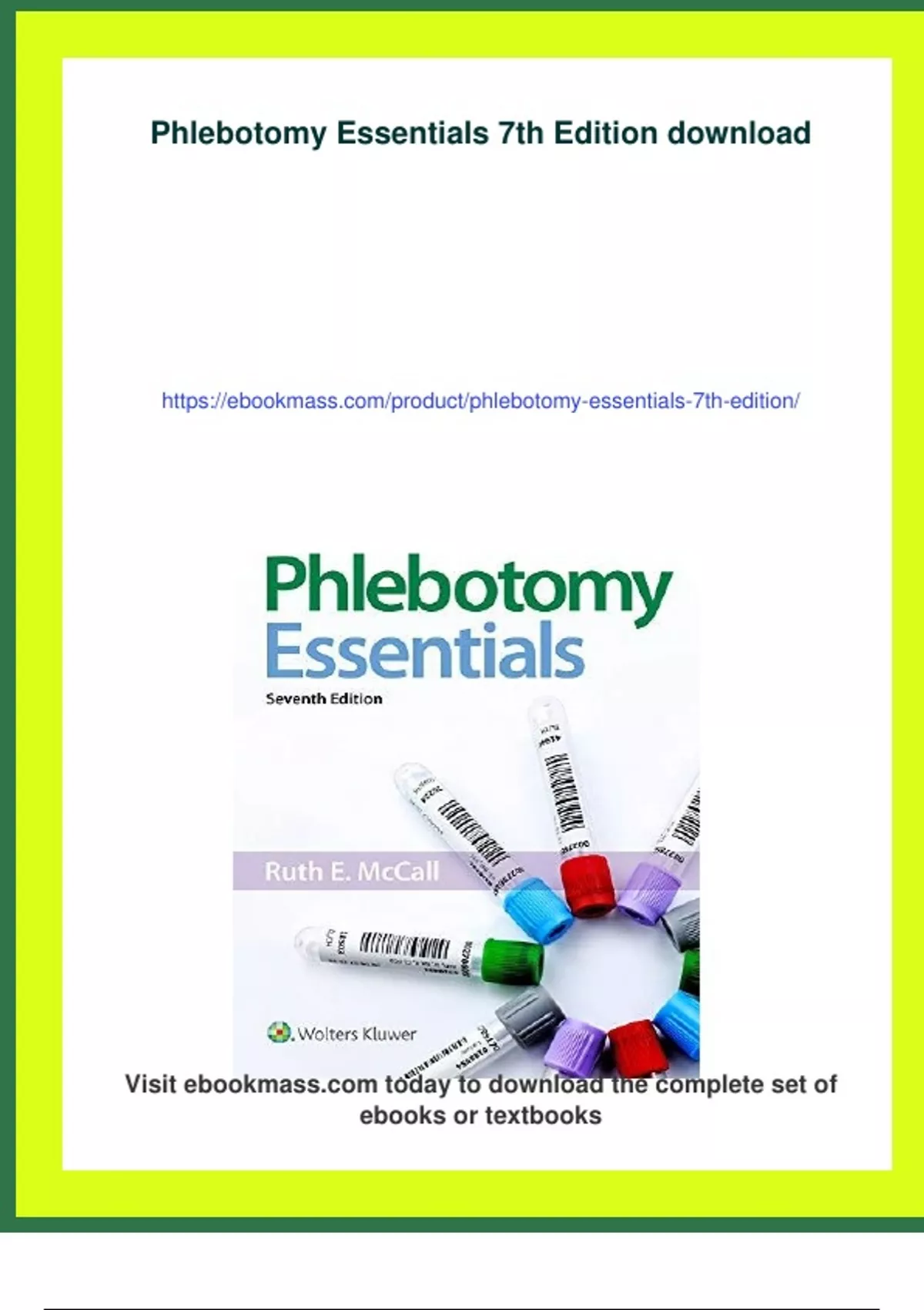 Summary Phlebotomy Essentials 7th Edition - Instant Download - Ebooks ...