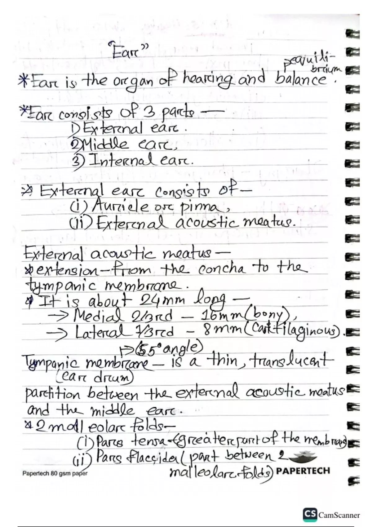Class notes Ear Anatomy (BDS) Bd Chaurasia's Human Anatomy, Volumes 3 ...