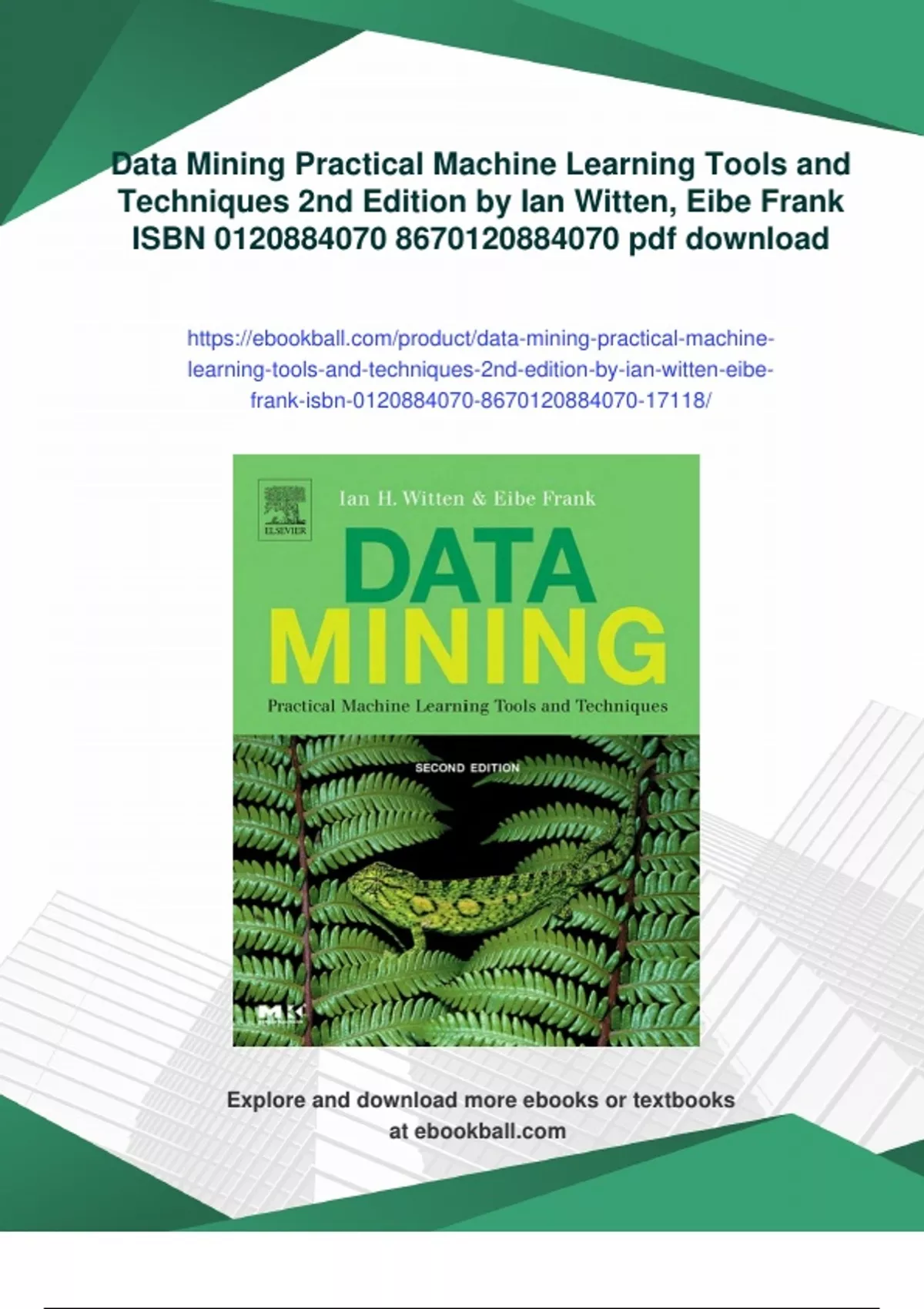 Summary Data Mining Practical Machine Learning Tools and Techniques 2nd Edition by Ian Witten ...