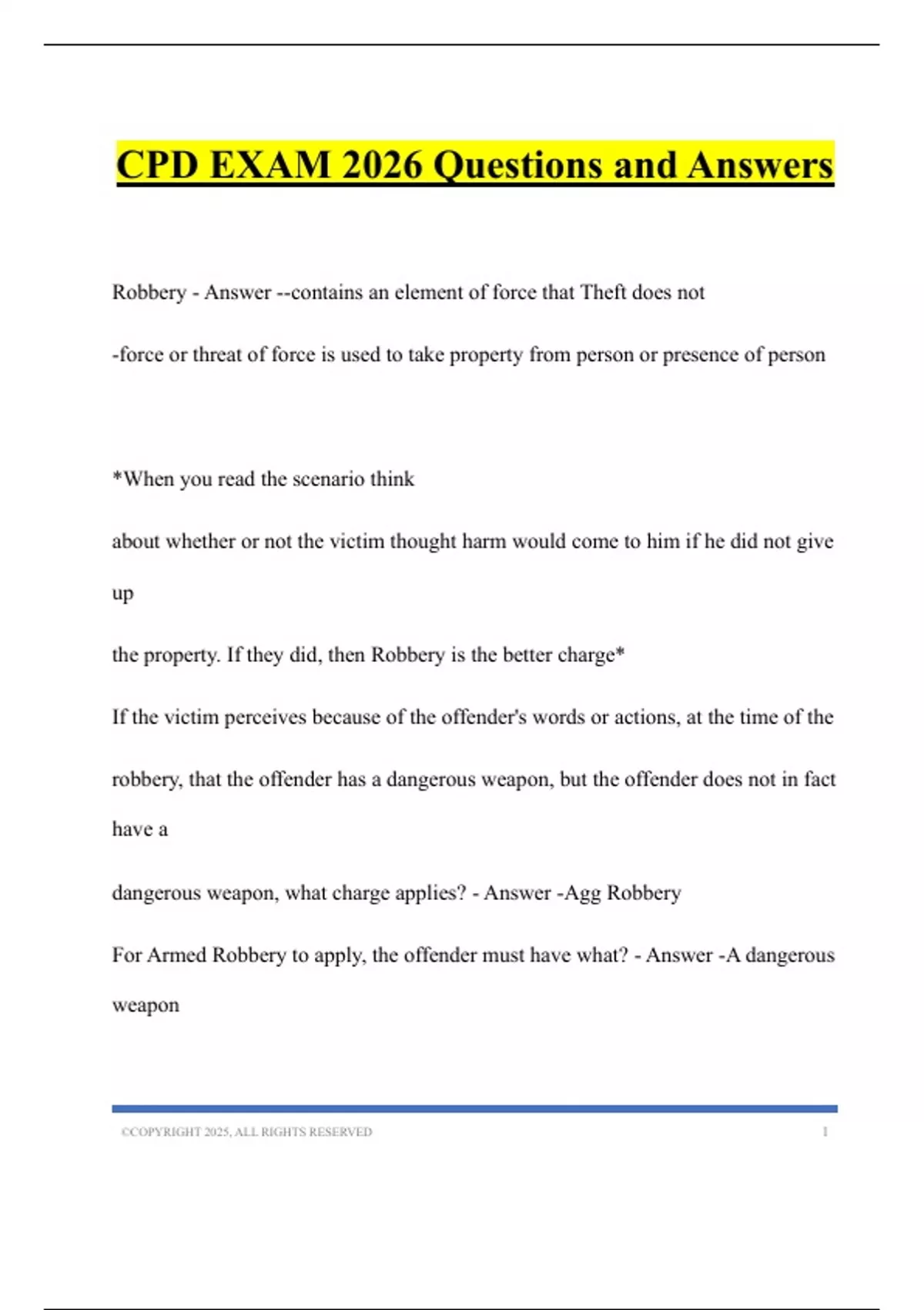 CPD EXAM 2026 Questions and Answers - CPD STATE - Stuvia US