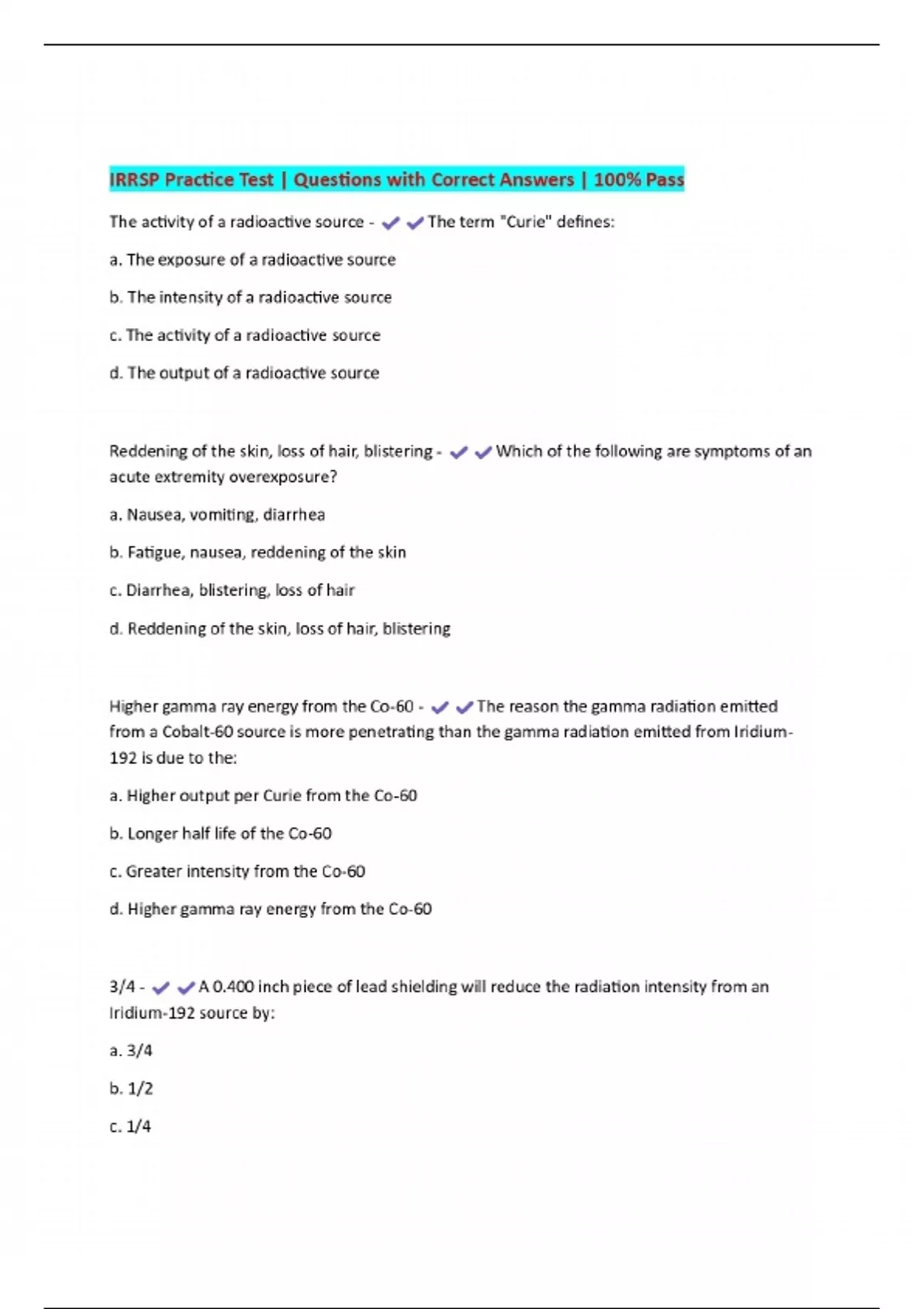 IRRSP Practice Test | Questions with Correct Answers | 100% Pass ...