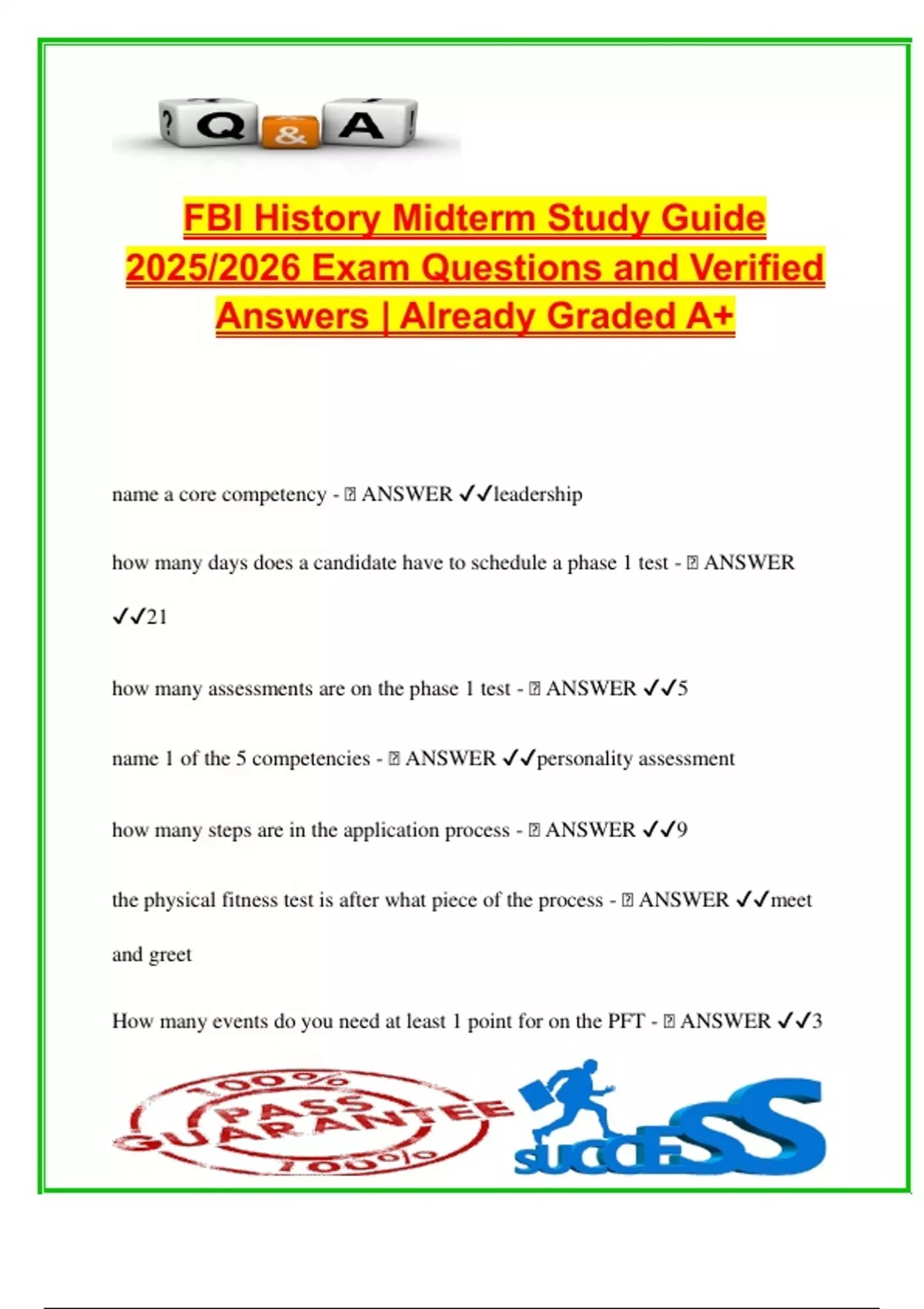 FBI History Midterm Study Guide 2025/2026 – 40+ Verified Questions with ...