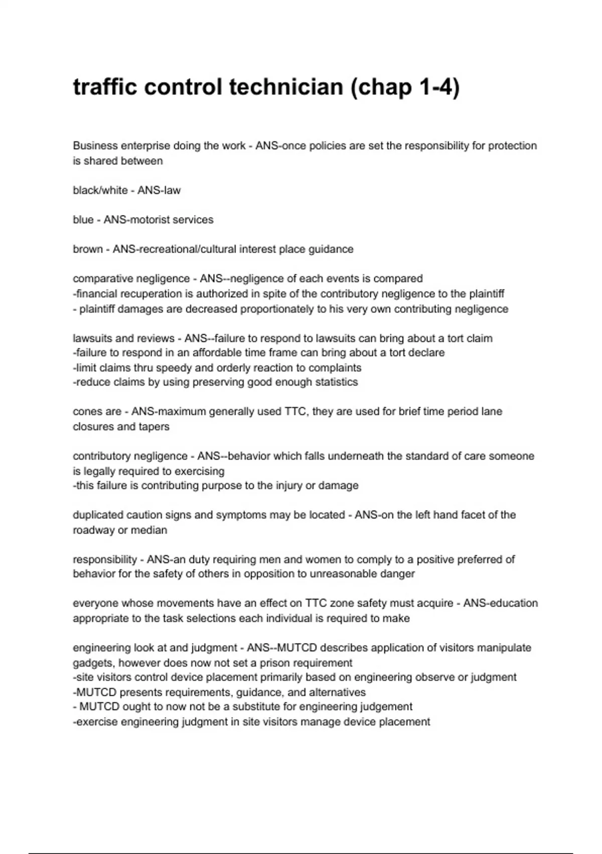 traffic control technician (chap 1-4) NEWEST 2025/2026 ACTUAL EXAM ...