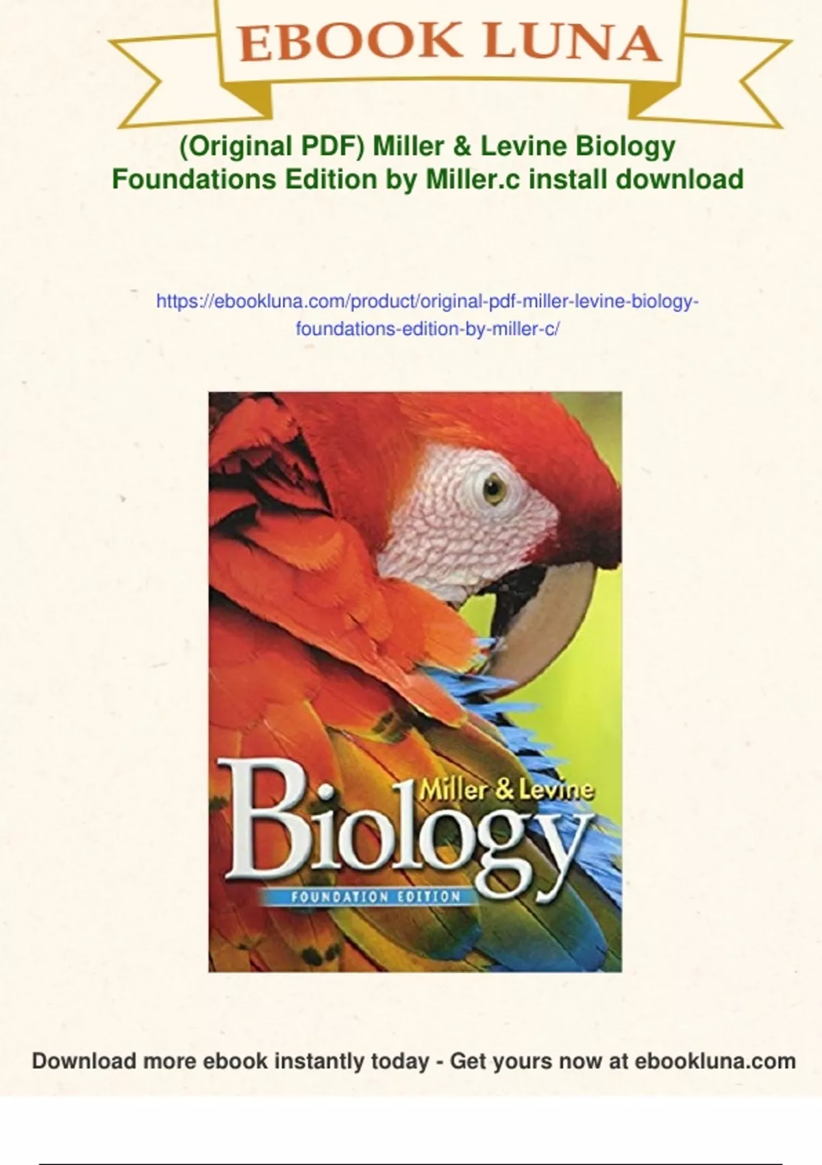 Summary (Original PDF) Miller & Levine Biology Foundations Edition by ...