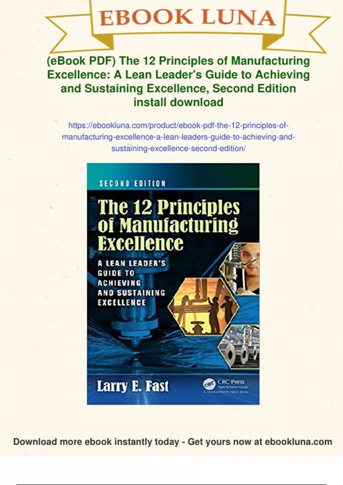 Summary (eBook PDF) The 12 Principles of Manufacturing Excellence: A ...
