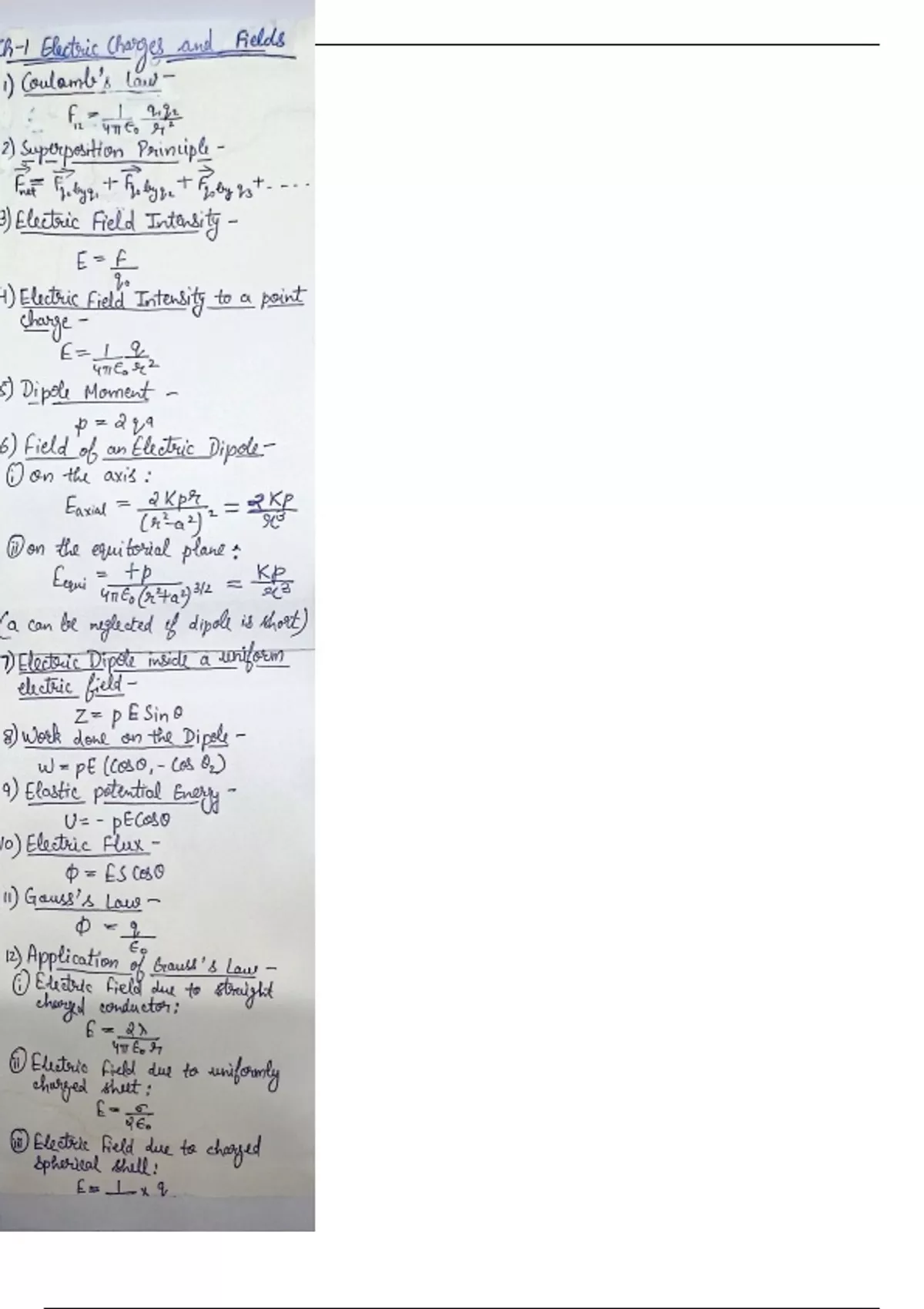 Summary "Class 12th Physics – Comprehensive Formula Sheet for BORADS, CUET! – Essential ...