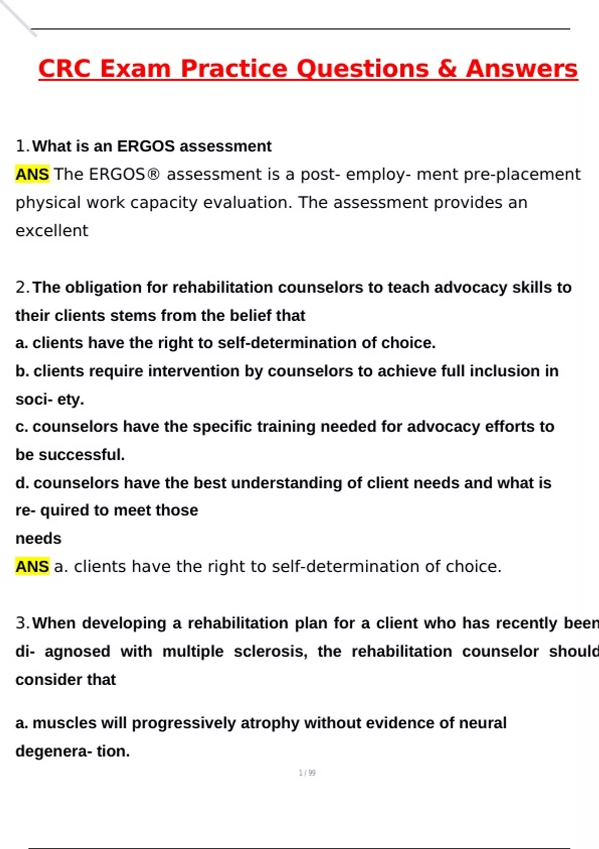 CRC BUNDLED TESTS & EXAMS CRC Mock Exam CRC (Certified Risk Adjustment ...