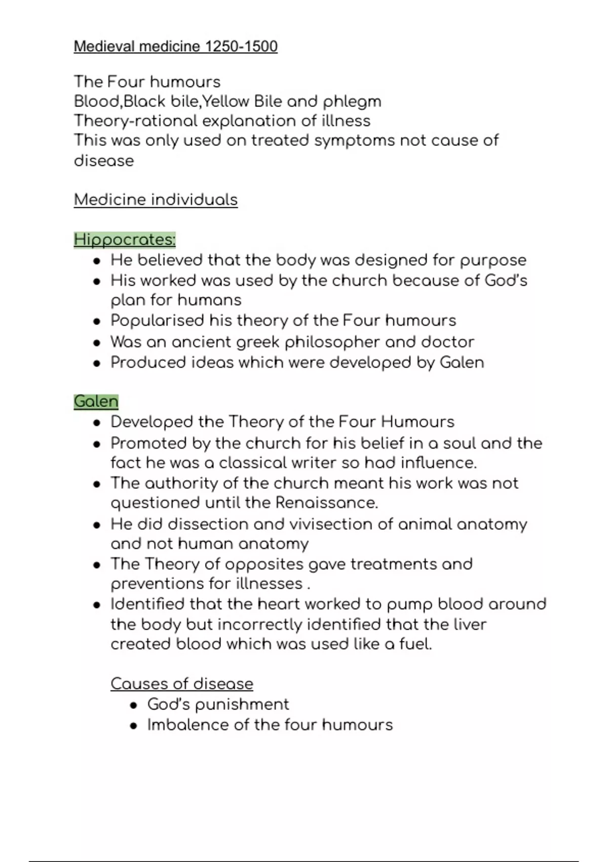 GCSE History – Medicine Through Time Paper 1 (Edexcel) | Medieval ...