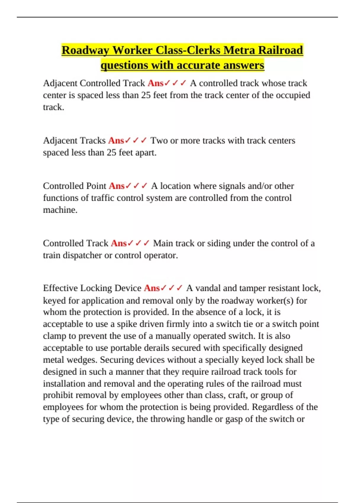 Roadway Worker Class – Metra Railroad | Definitions and Safety ...