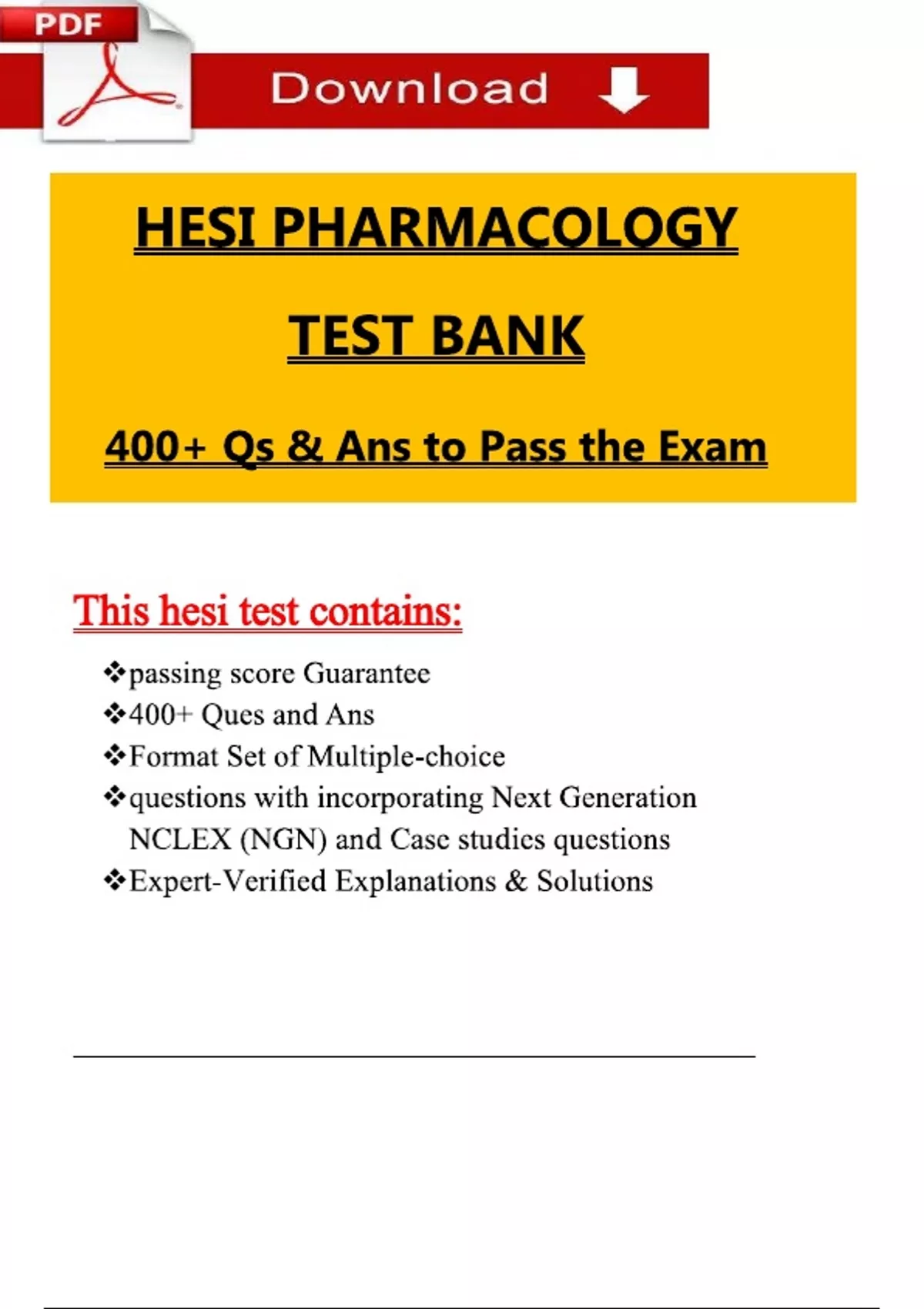 Pass Your 2025 HESI RN Pharmacology Exam with 400+ Practice Questions ...