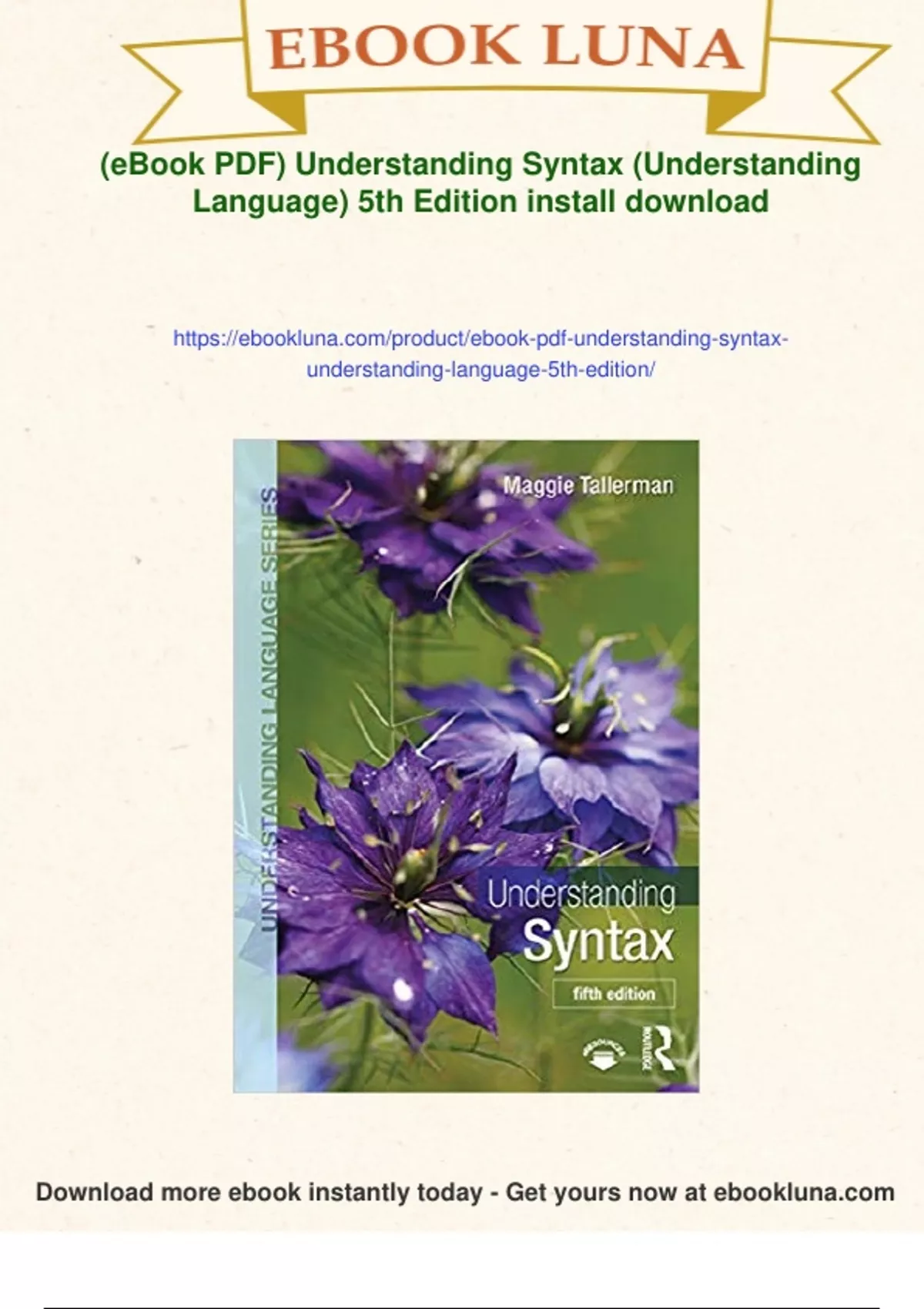 Summary (eBook PDF) Understanding Syntax (Understanding Language) 5th ...