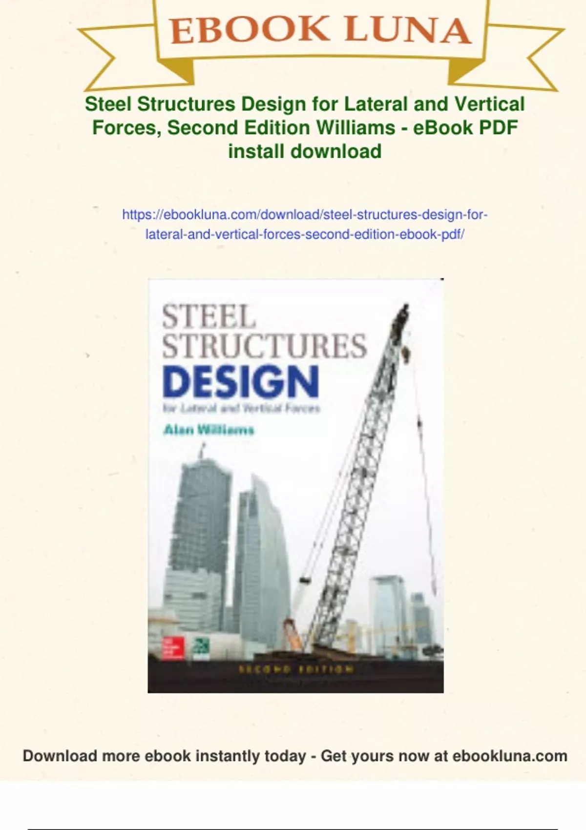 Summary Steel Structures Design for Lateral and Vertical Forces, Second ...