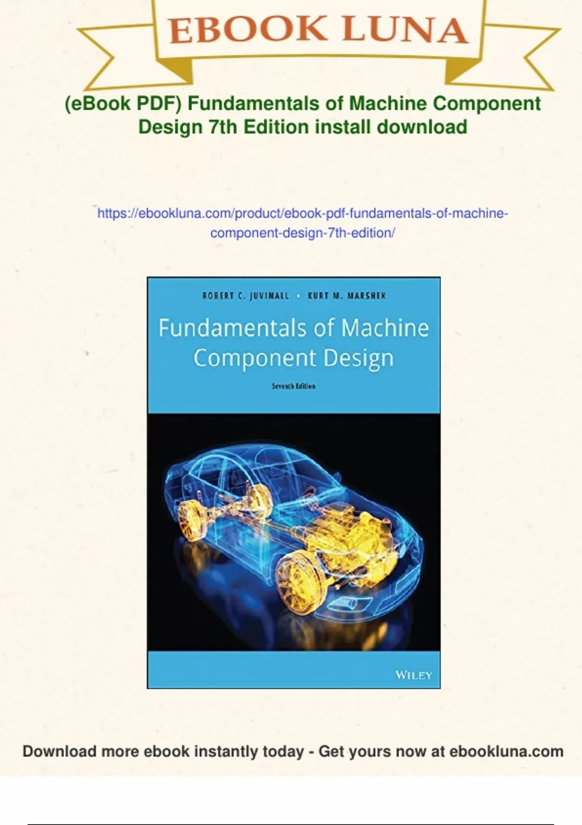 Summary (eBook PDF) Fundamentals of Machine Component Design 7th ...