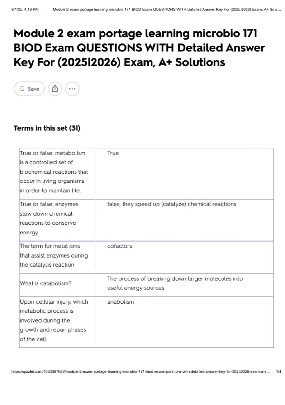 Module 2 exam portage learning microbio 171 BIOD Exam QUESTIONS WITH ...